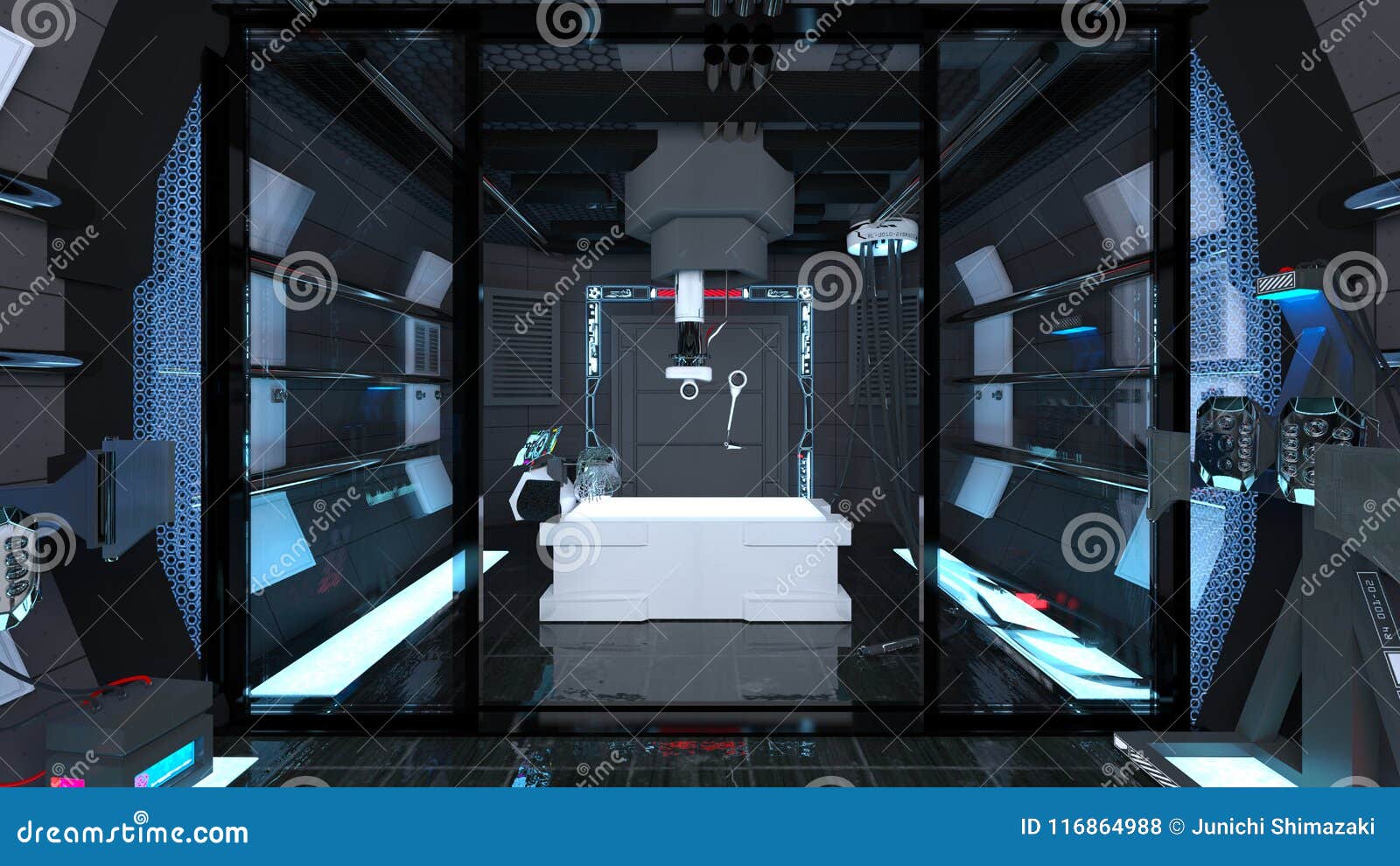 Space station laboratory stock illustration. Illustration of ...