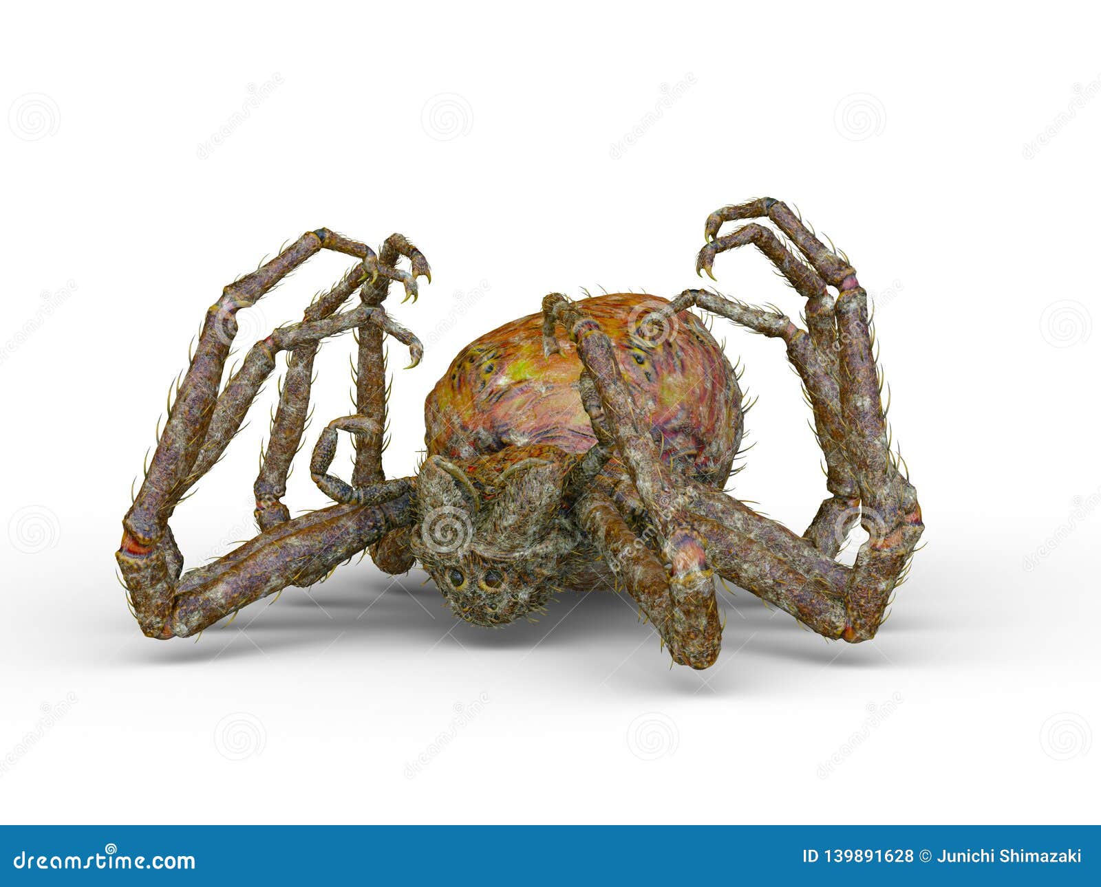 3D CG rendering of spider stock illustration. Illustration of poisons ...