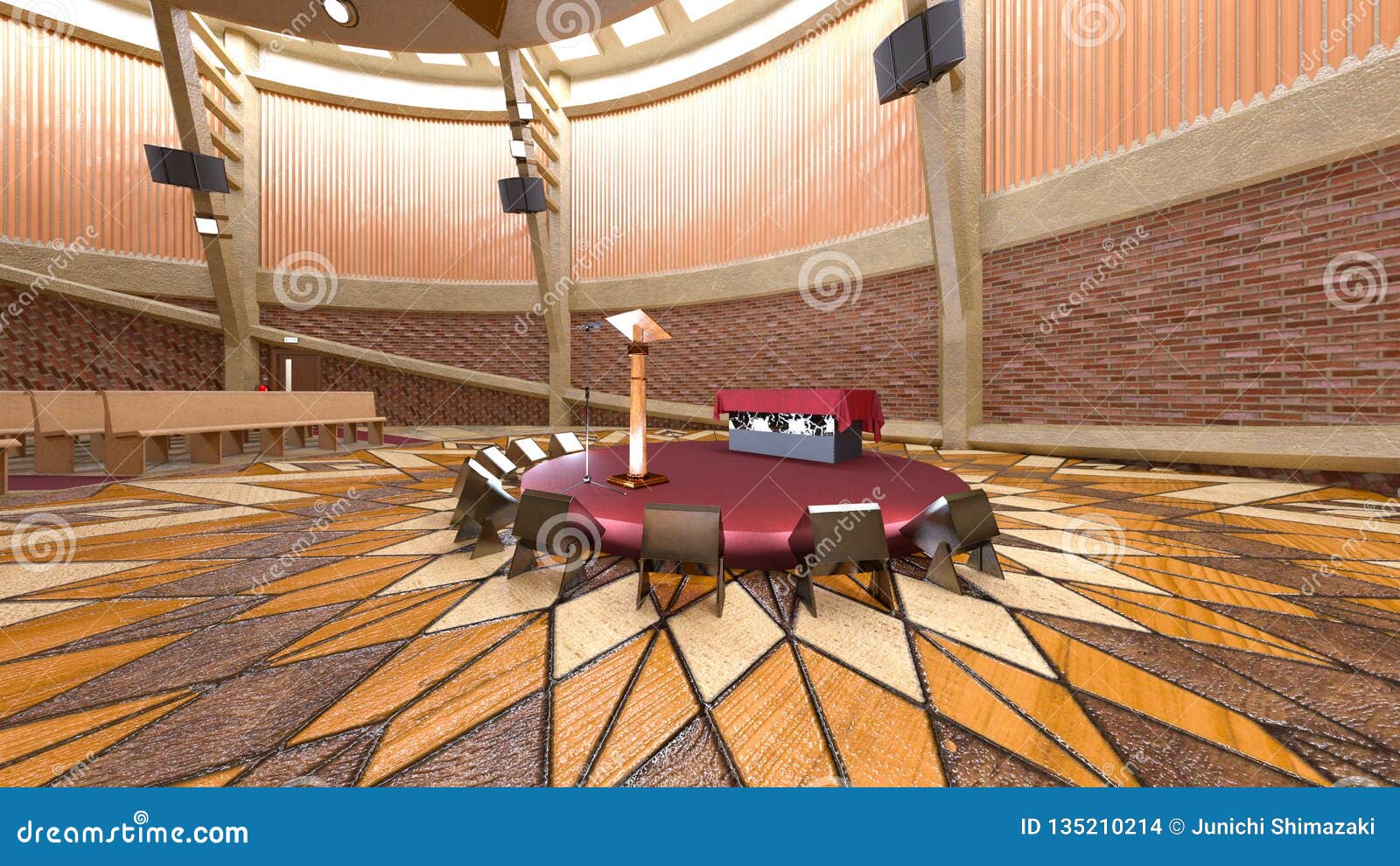 3D CG rendering of stage stock illustration. Illustration of rendering ...
