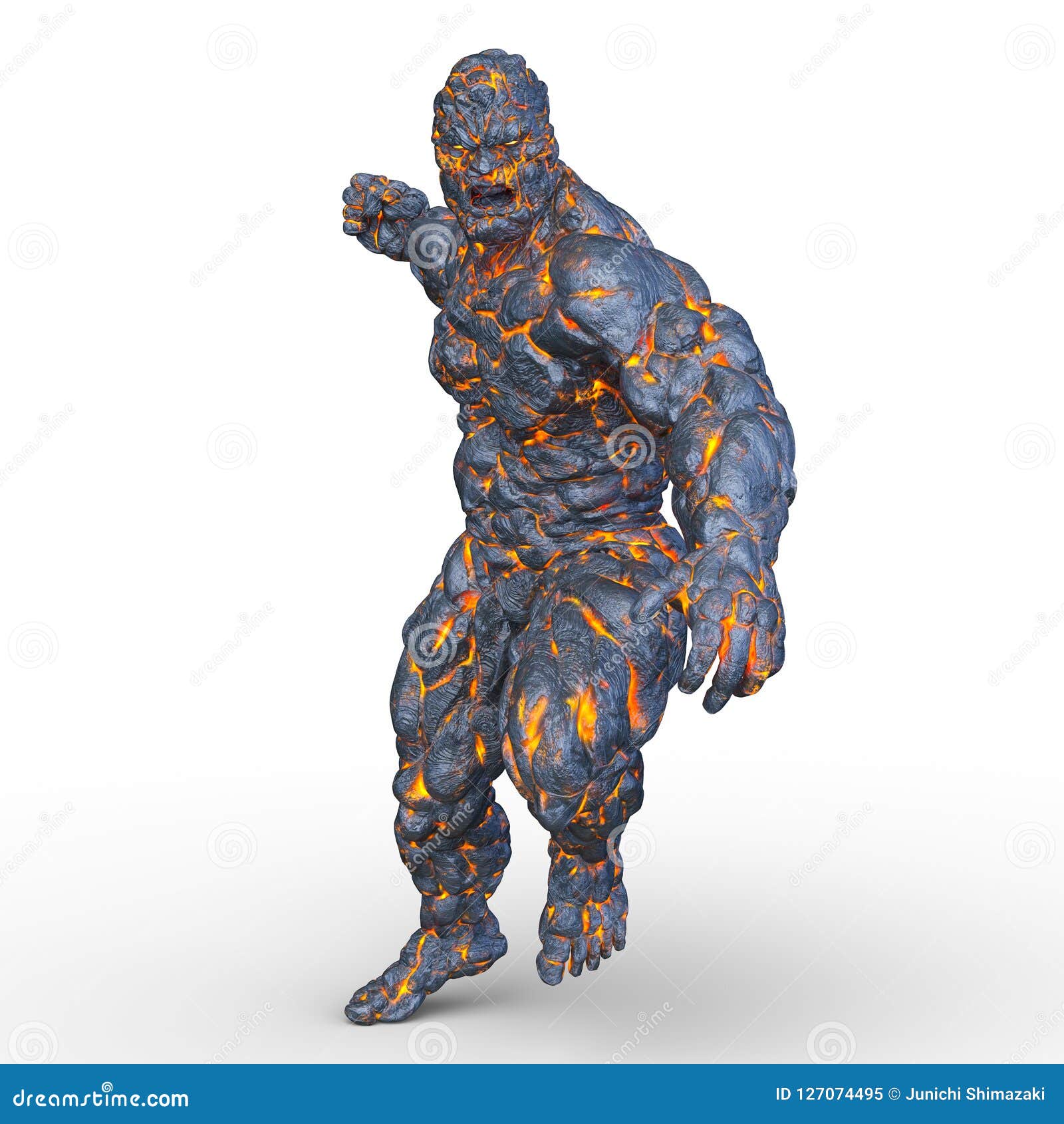 3D CG Rendering of Stone Man Stock Illustration - Illustration of ...