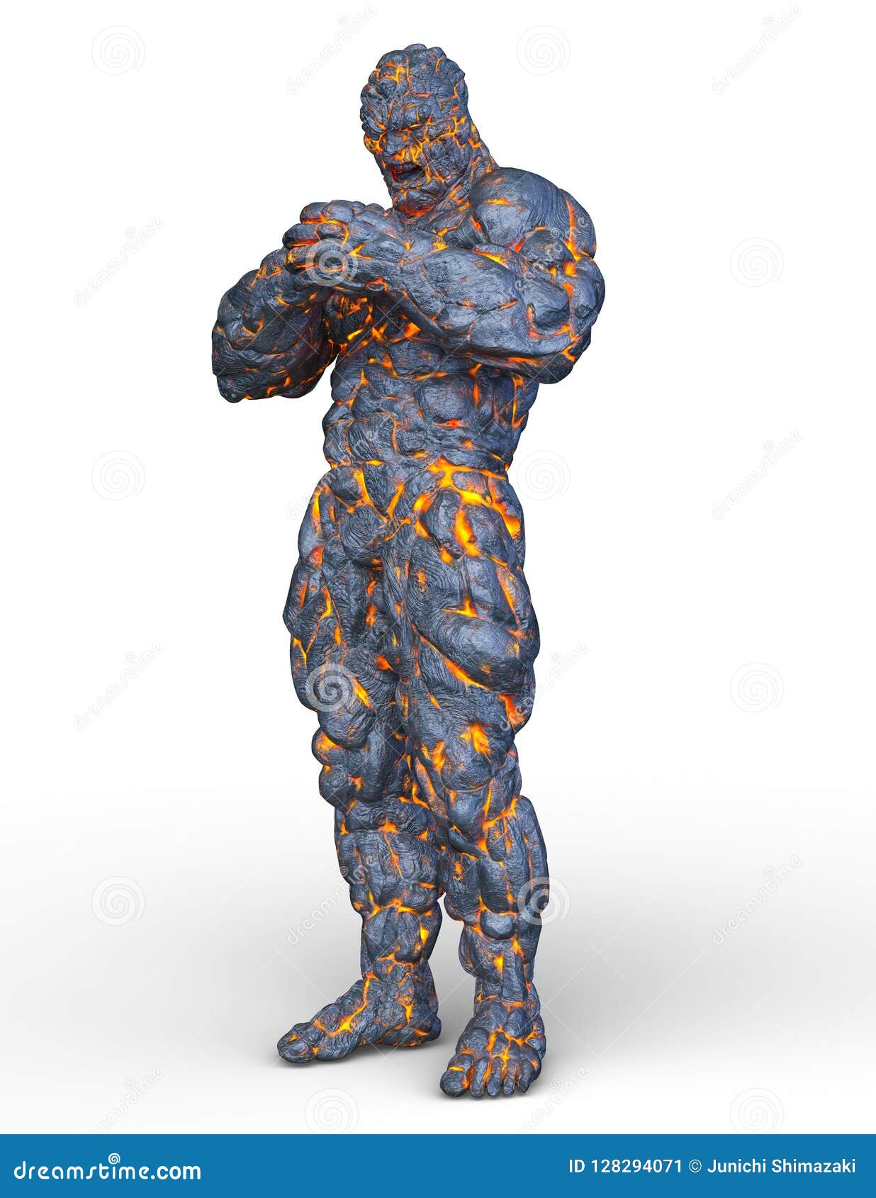 3D CG Rendering of Stone Man Stock Illustration - Illustration of model ...