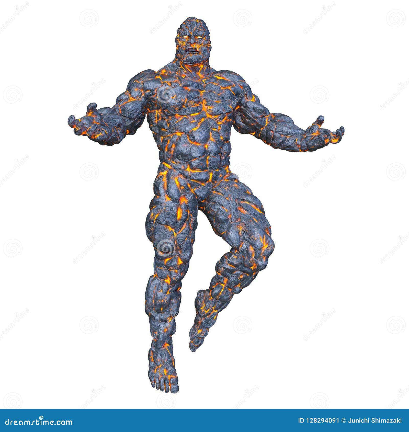 3D CG Rendering of Stone Man Stock Illustration - Illustration of ...