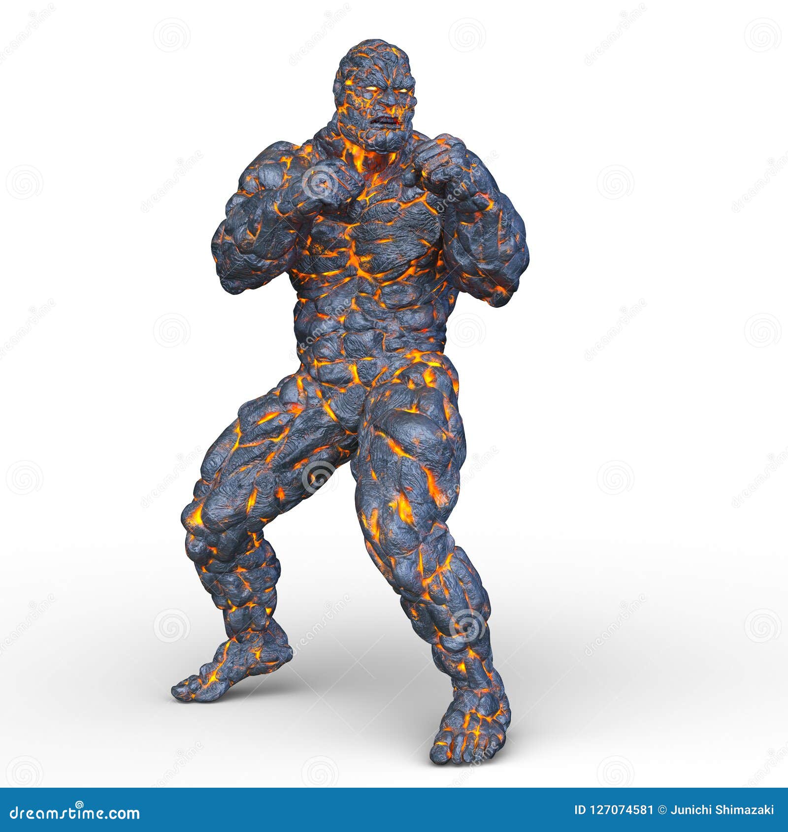 3D CG Rendering of Stone Man Stock Illustration - Illustration of ...