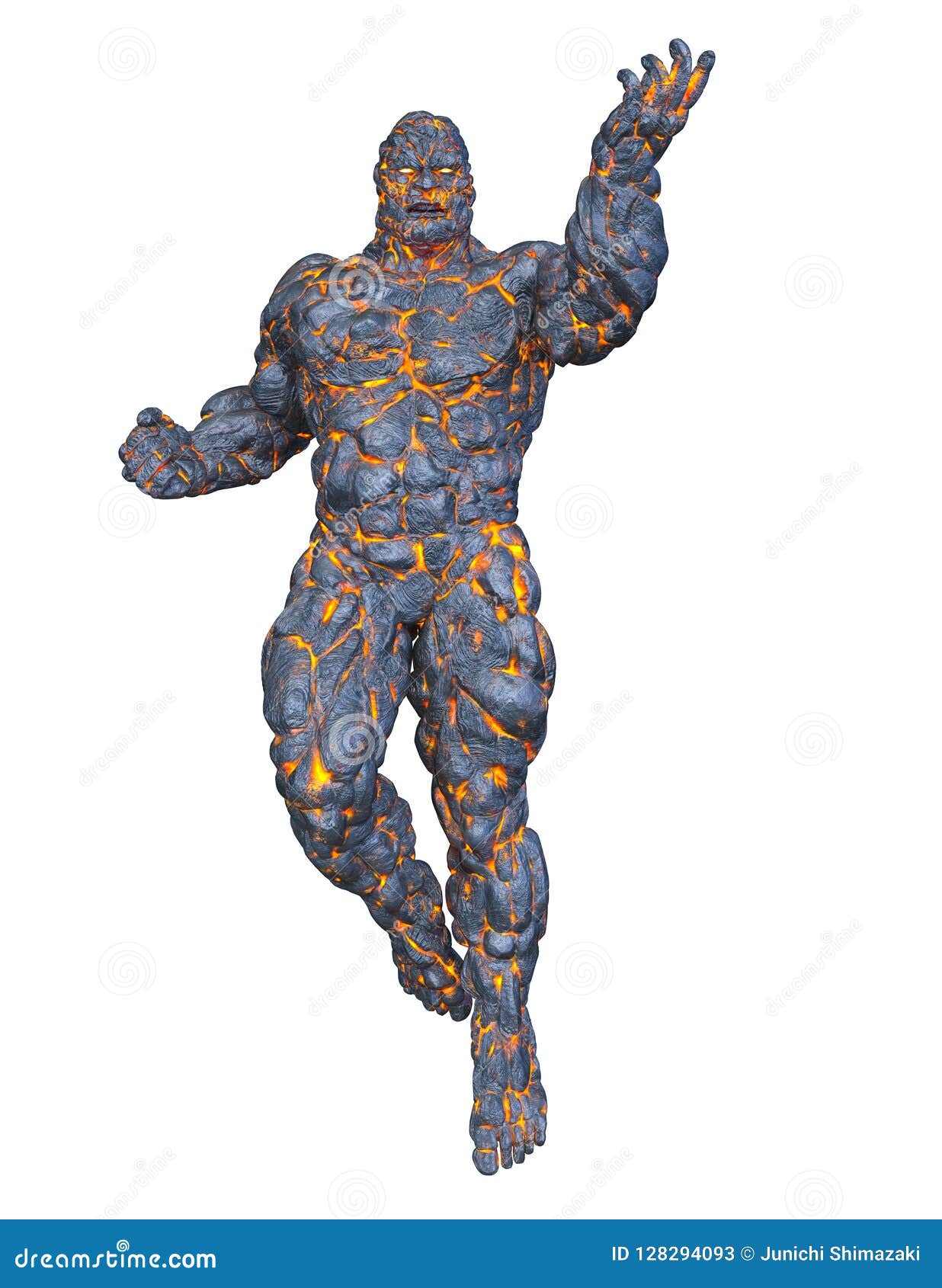 3D CG Rendering of Stone Man Stock Illustration - Illustration of ...