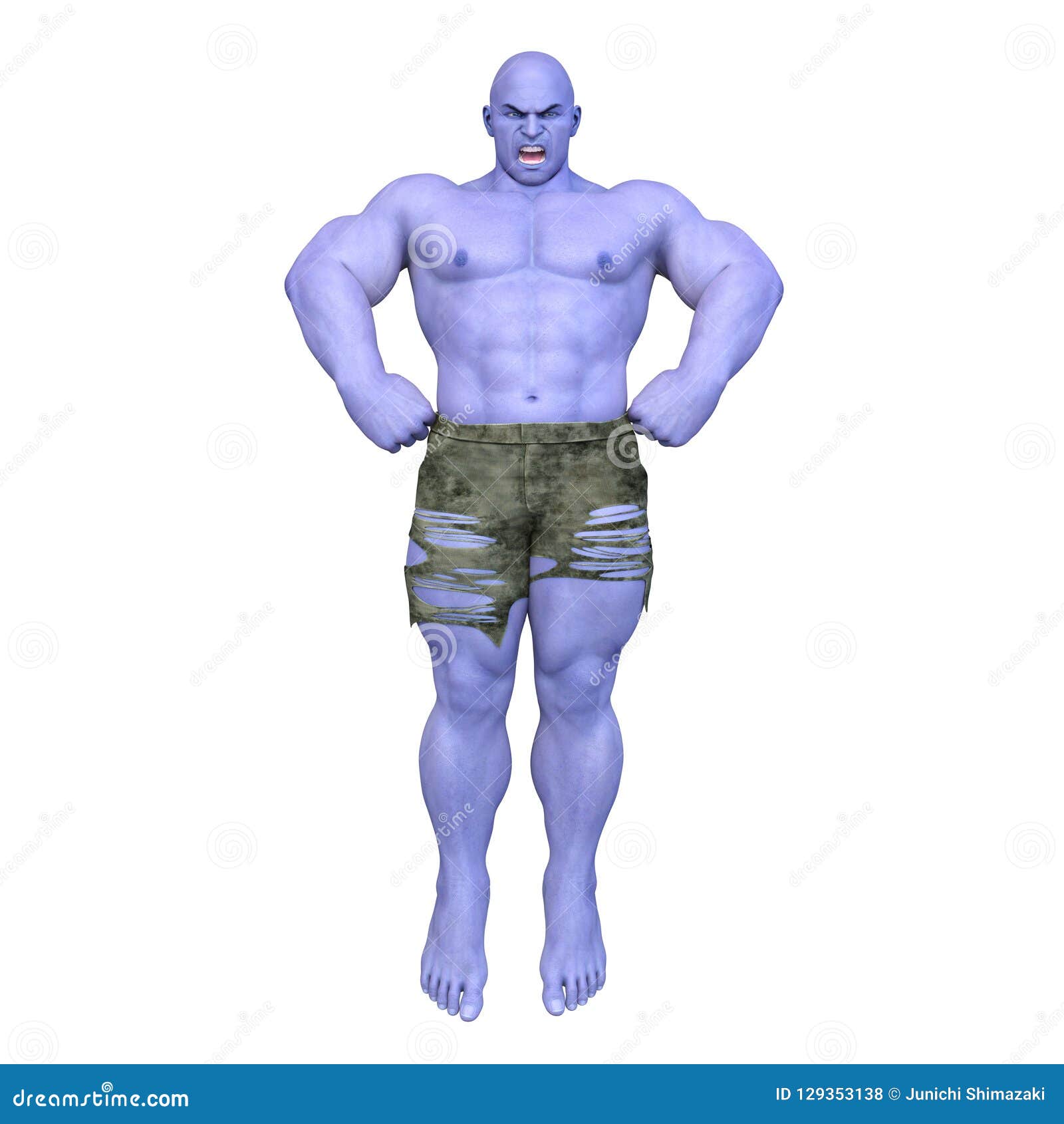 3D CG Rendering of a Strong Man Stock Illustration - Illustration of ...