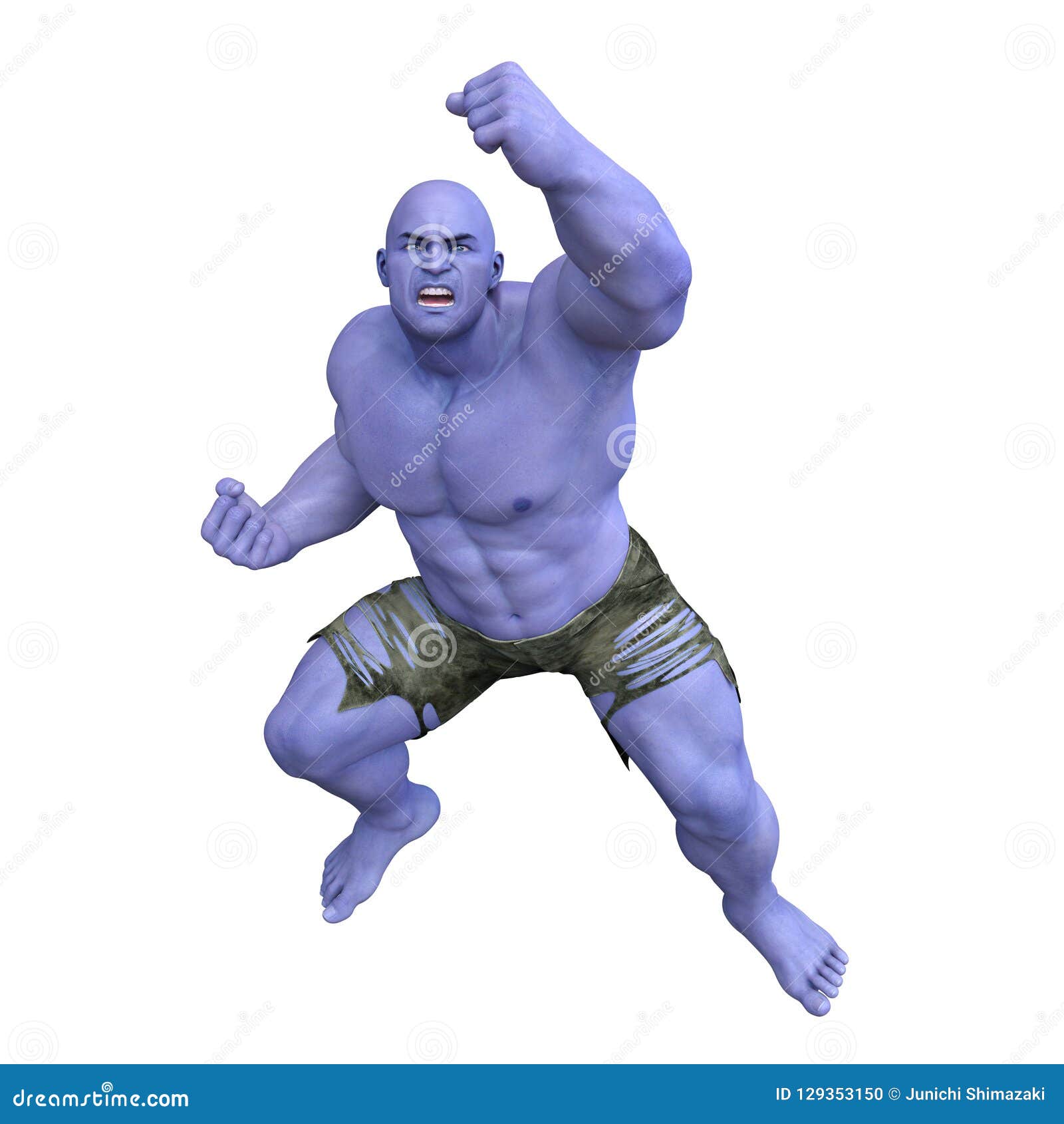 3D CG Rendering of a Strong Man Stock Illustration - Illustration of ...