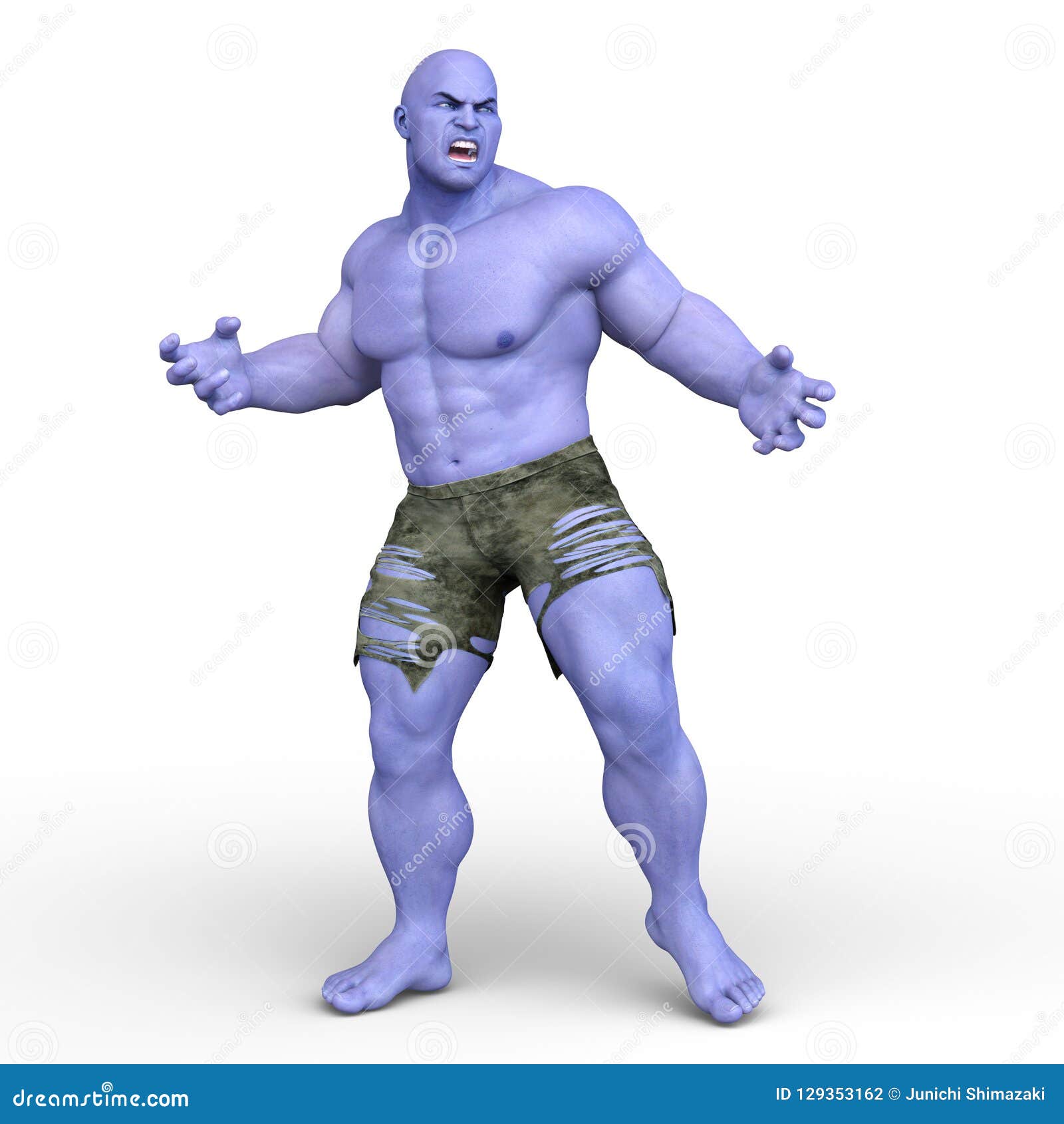 3D CG Rendering of a Strong Man Stock Illustration - Illustration of ...