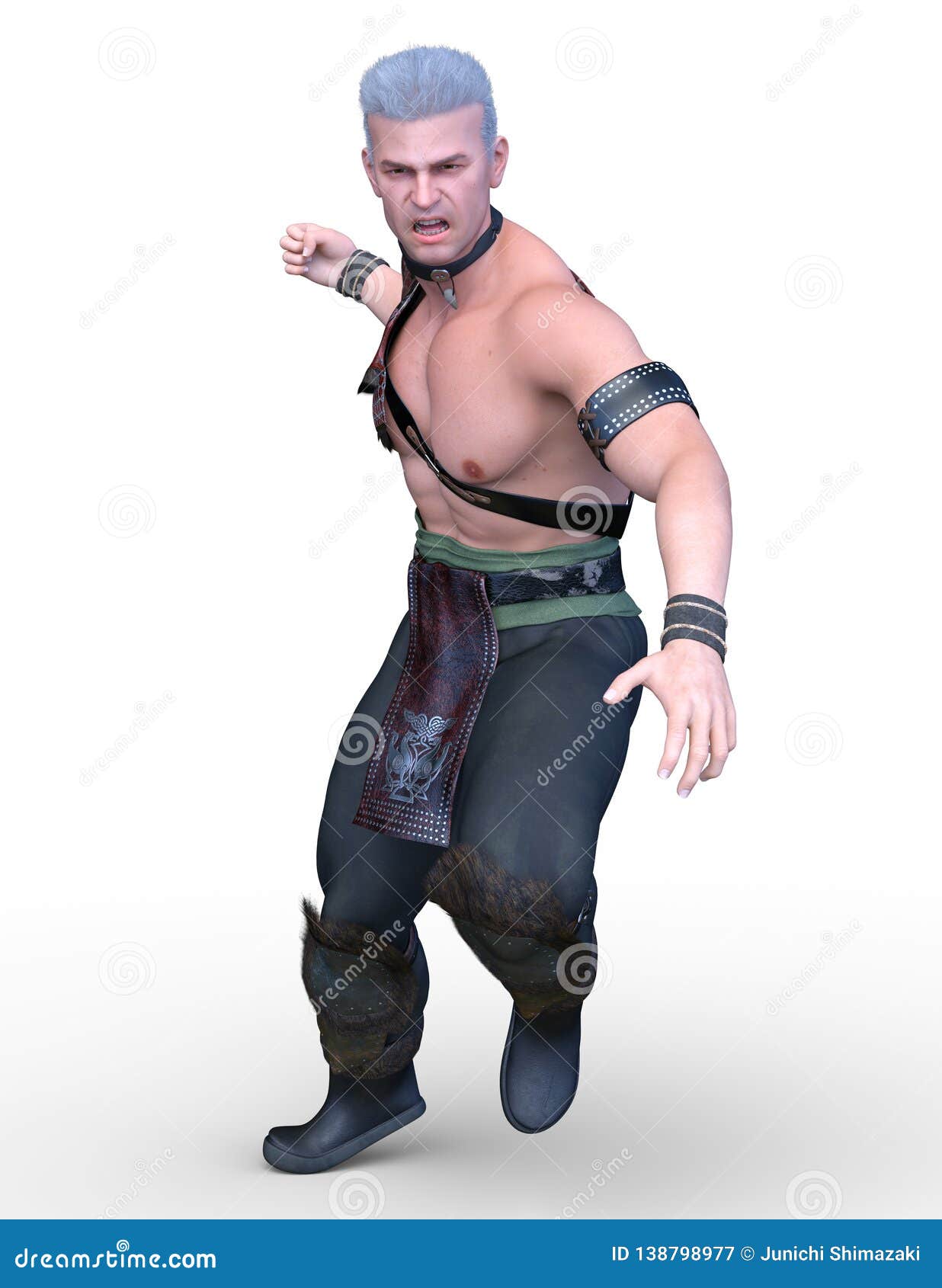 3D CG Rendering of Strong Man Stock Illustration - Illustration of ...