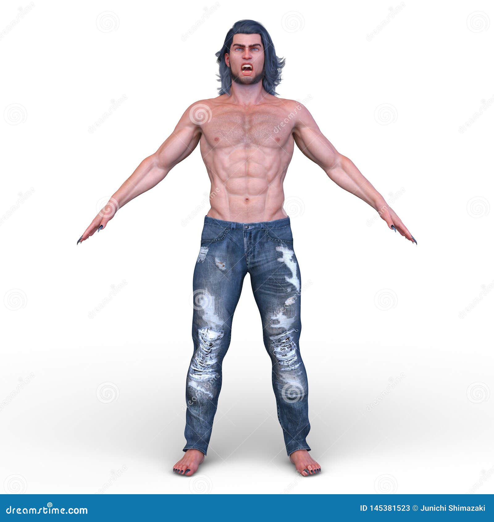 3D CG Rendering of Strong Man Stock Illustration - Illustration of game ...