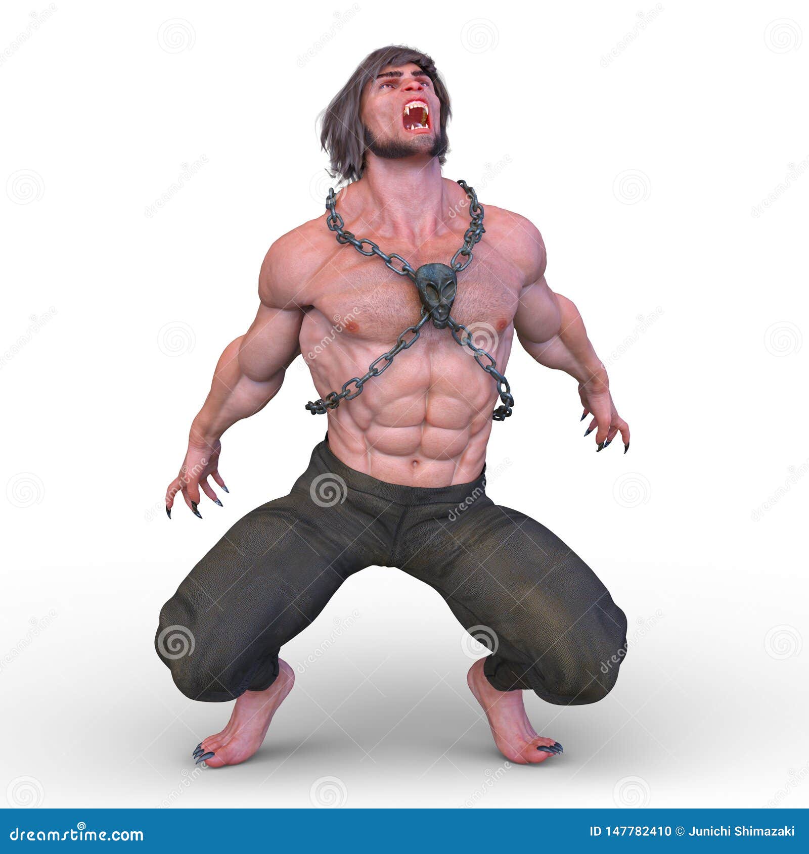 3D CG Rendering of Strong Man Stock Illustration - Illustration of hero ...