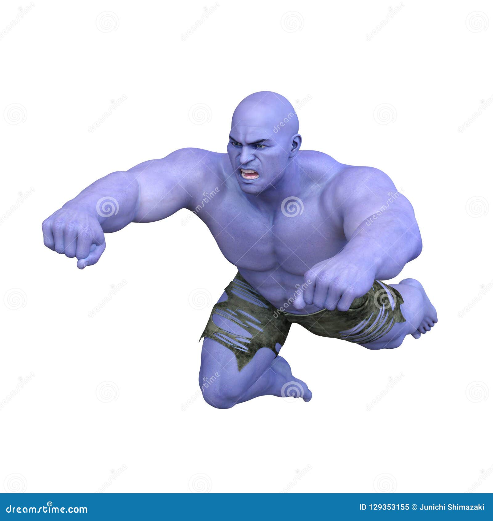 3D CG Rendering of a Strong Man Stock Illustration - Illustration of ...