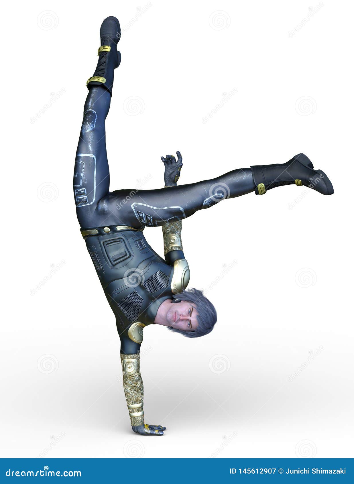 3D CG Rendering of Strong Man Stock Illustration - Illustration of ...