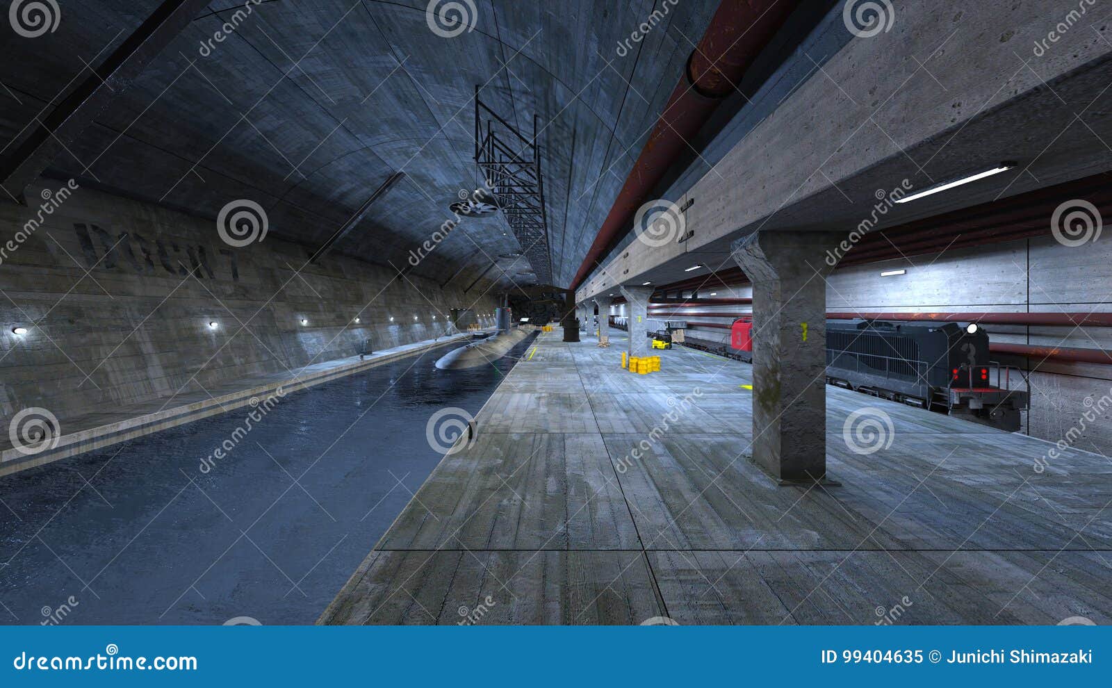Submarine dock stock image. Image of maritime, ship, factory - 99404635