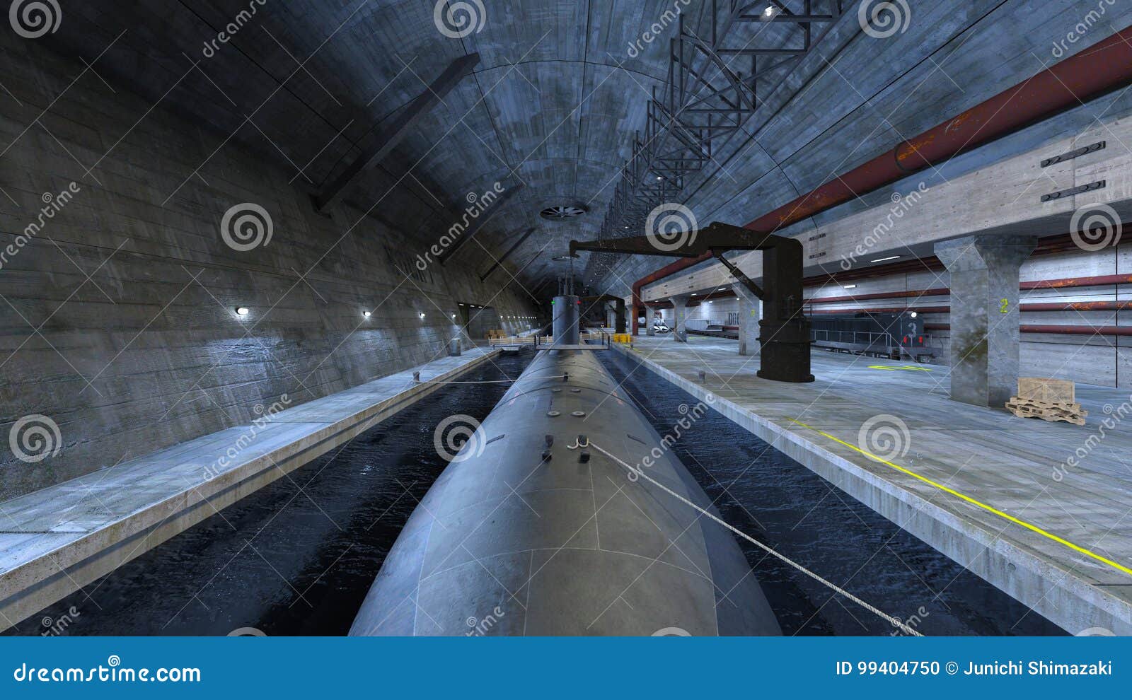 Submarine dock stock photo. Image of structure, maritime - 99404750