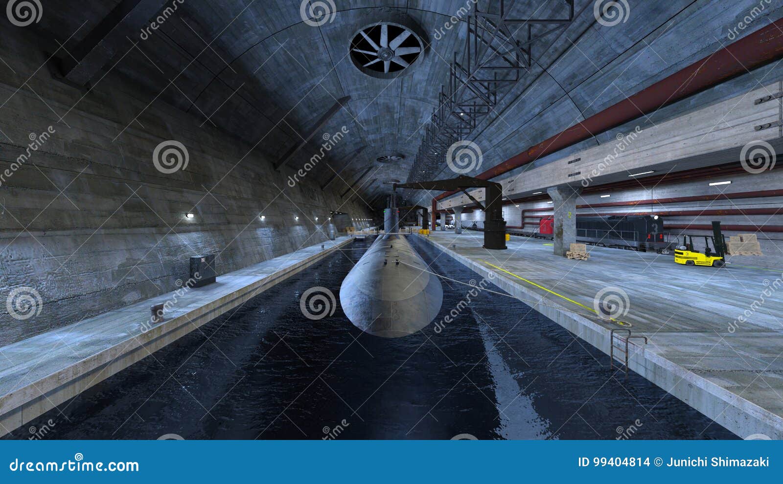 Submarine dock stock photo. Image of ocean, factory, structure - 99404814