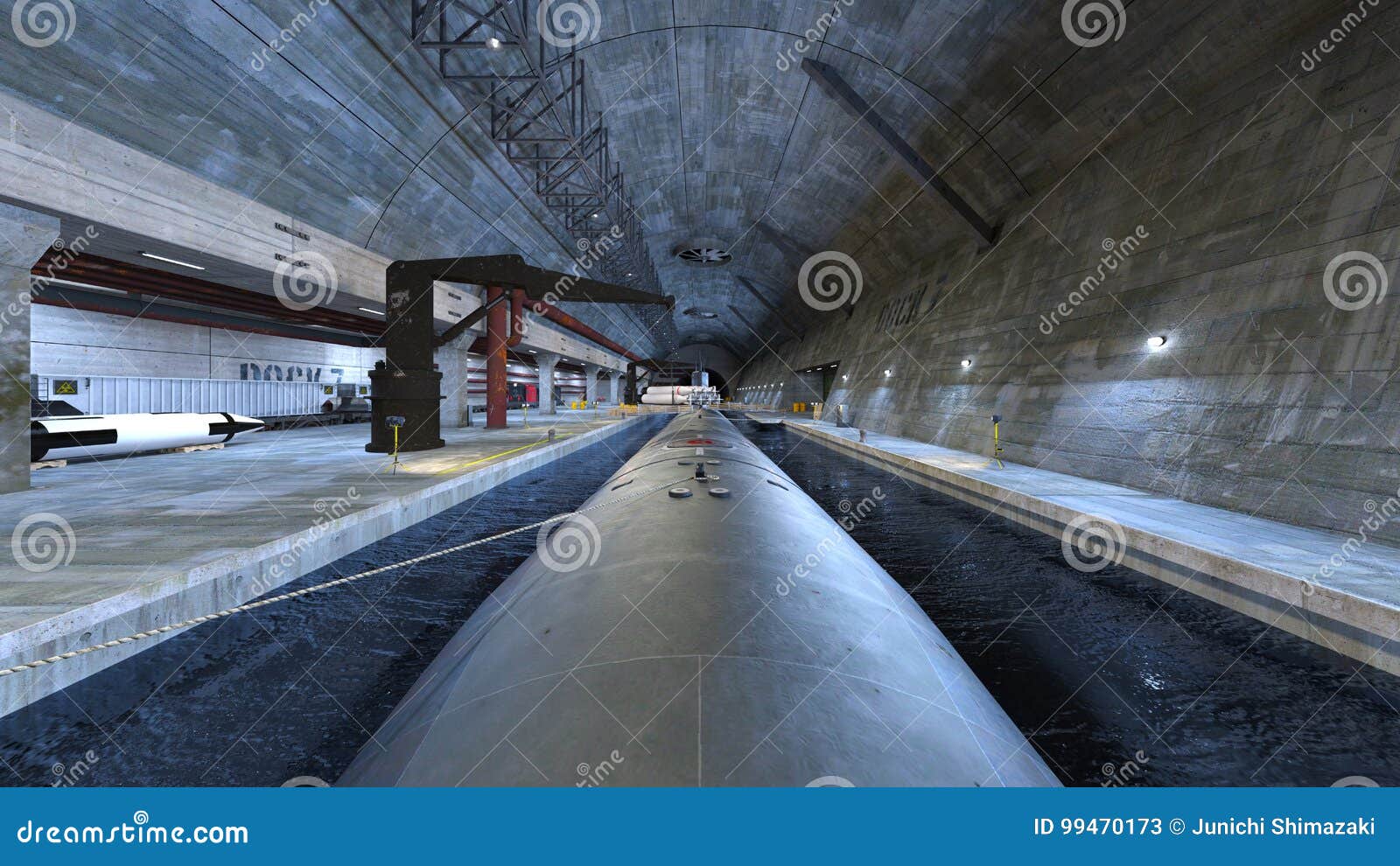 Submarine dock stock image. Image of boat, maintenance - 99470173