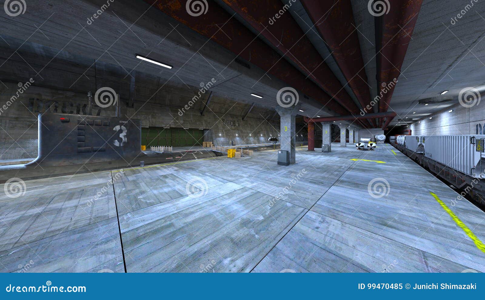 Submarine dock stock image. Image of horizontal, line - 99470485