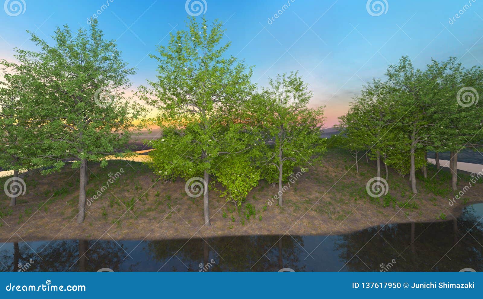 3D CG Rendering of Superb View Stock Illustration - Illustration of ...