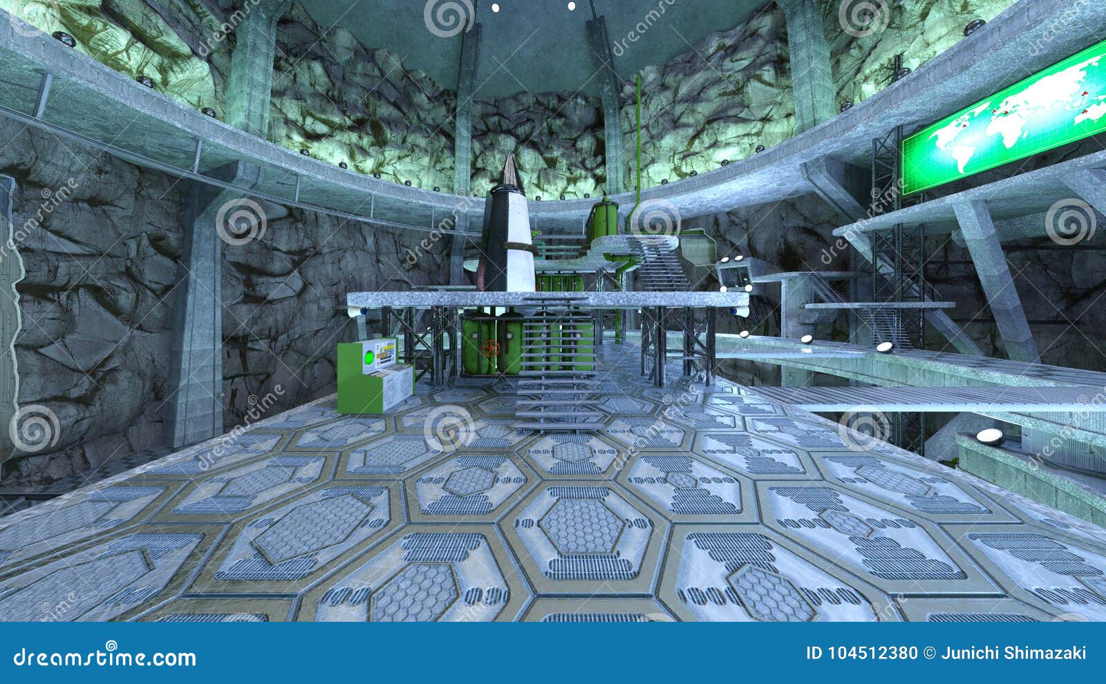 Underground fortress stock photo. Image of science, base - 104512380