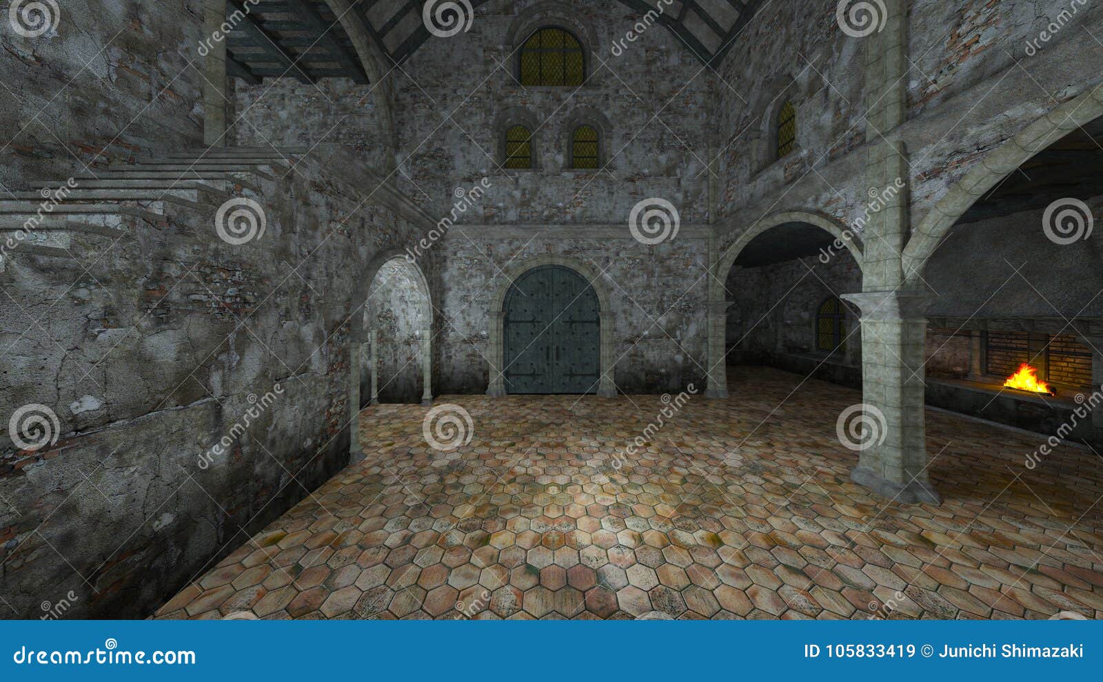 Underground fortress stock illustration. Illustration of dungeon ...
