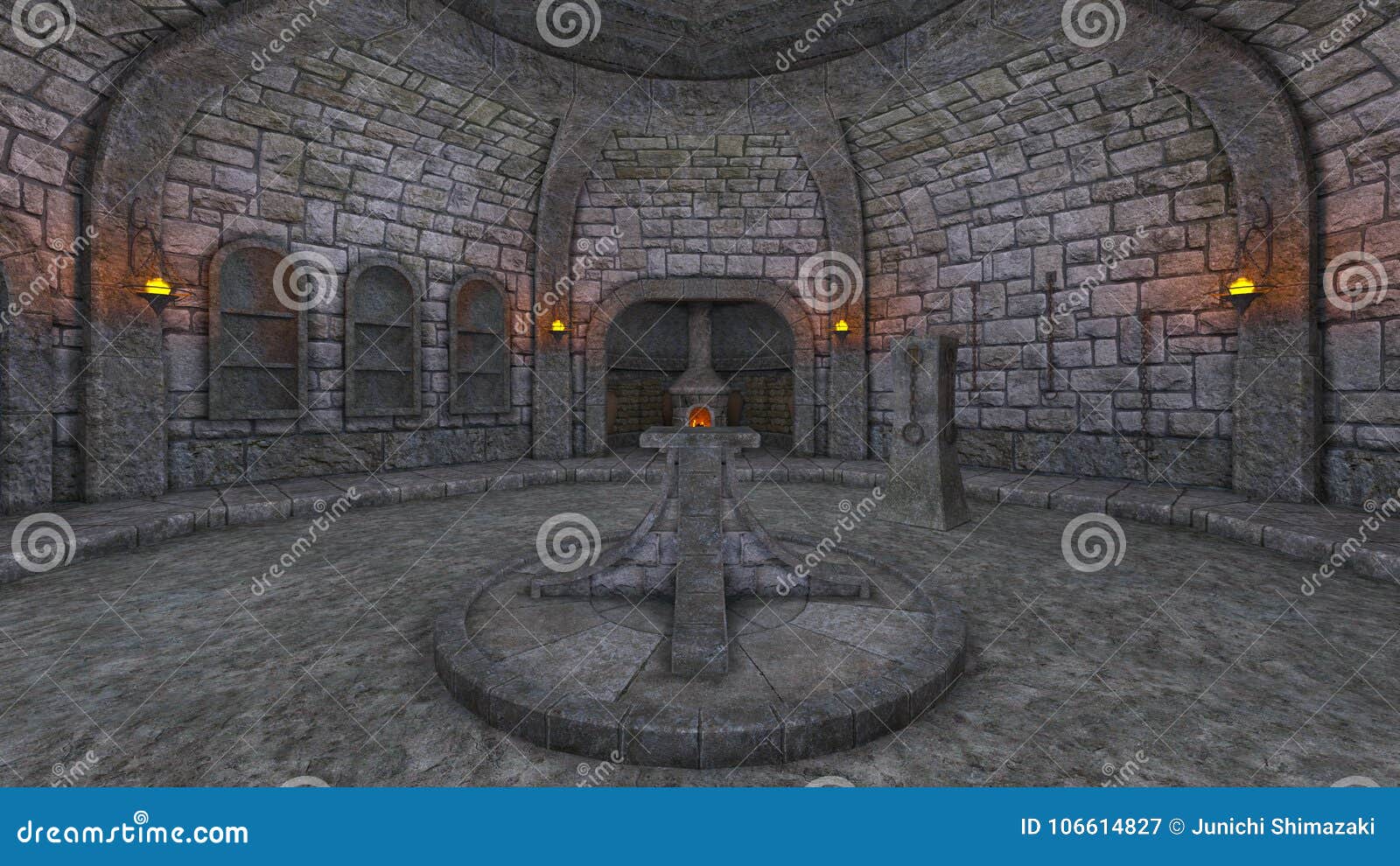 Underground fortress stock illustration. Illustration of hall - 106614827