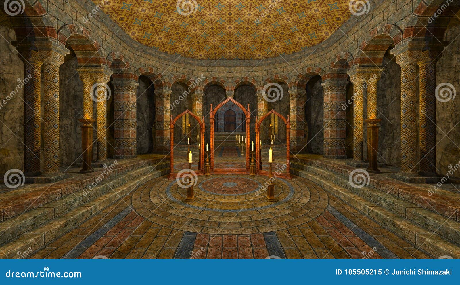 Underground temple stock illustration. Illustration of history - 105505215