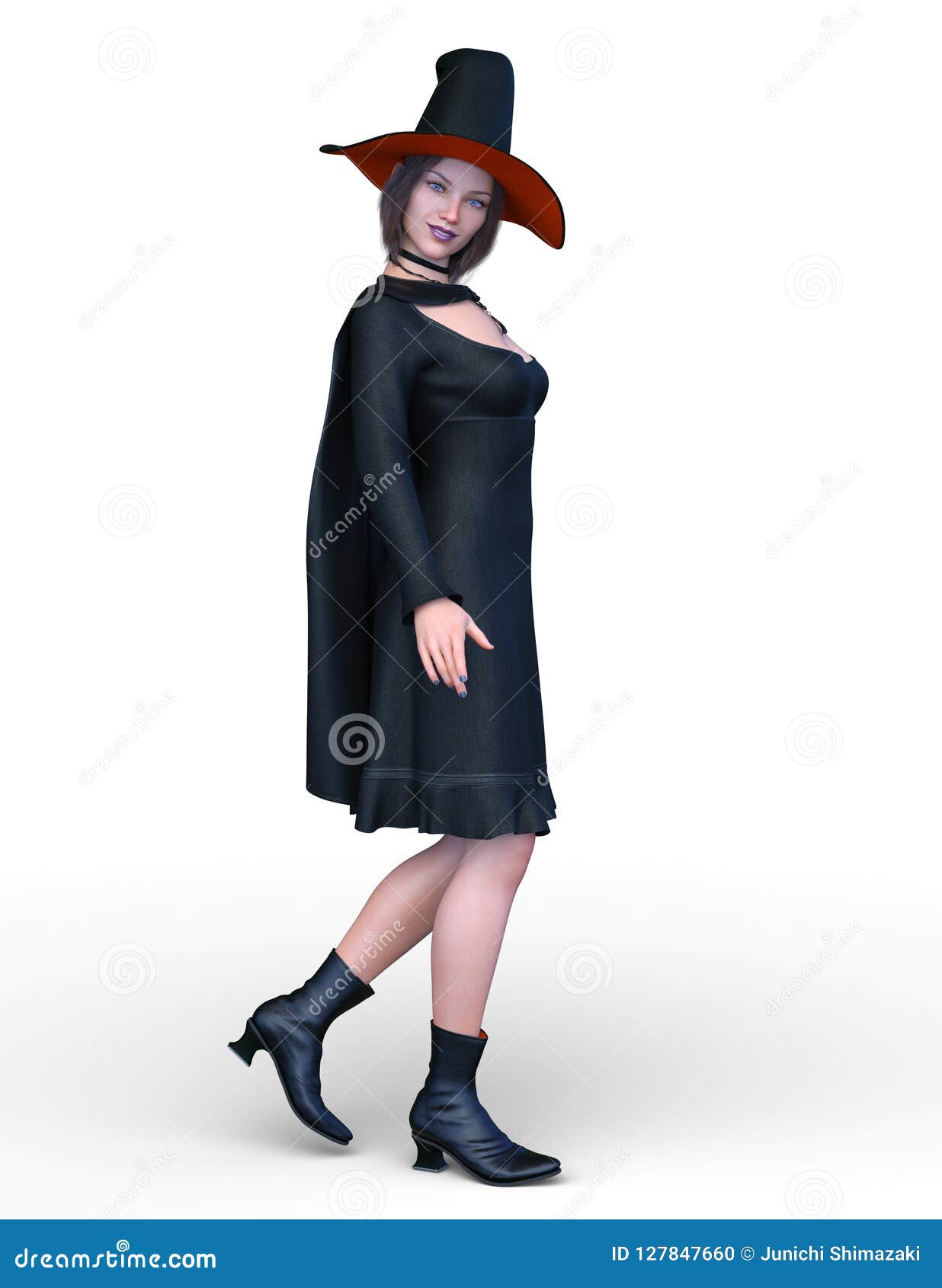 3D CG rendering of witch stock illustration. Illustration of halloween ...