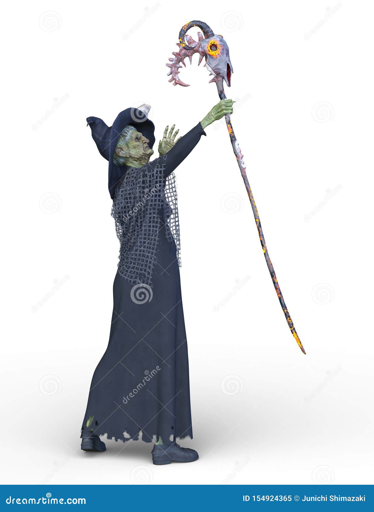 3D CG rendering of witch stock illustration. Illustration of magic ...