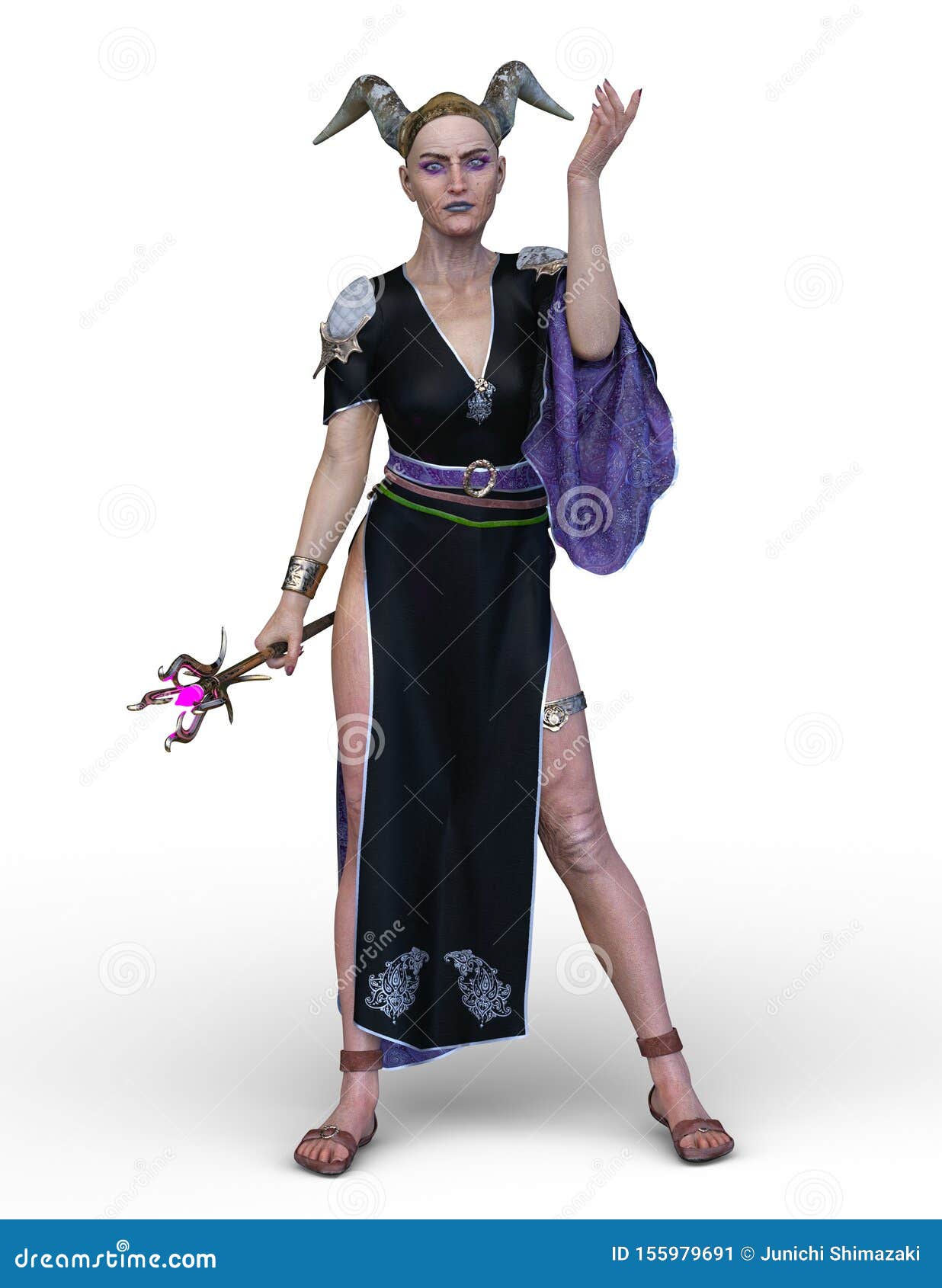 3D CG rendering of witch stock illustration. Illustration of mysterious ...