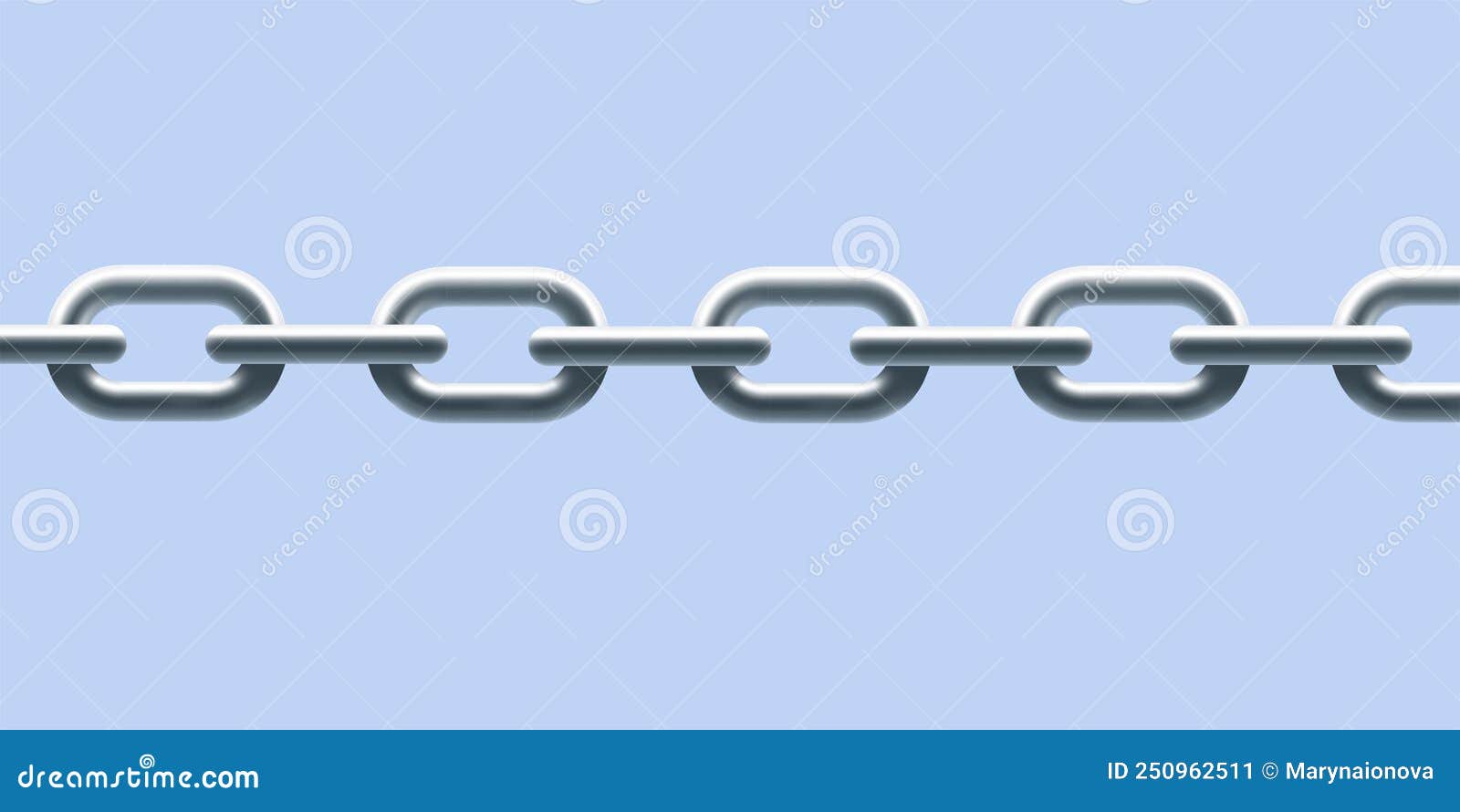 3d Chain Illustration, Realistic Steel Metal Graphic Stock Vector ...
