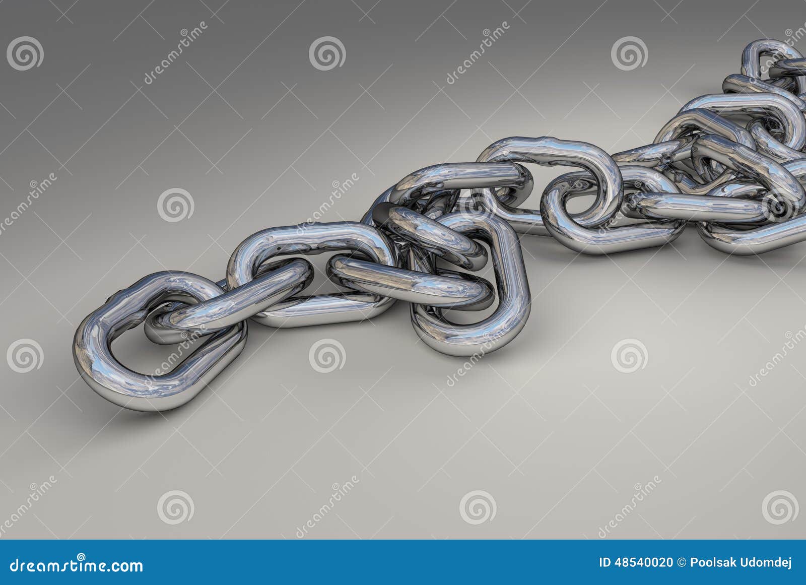 3d chain link stock illustration. Illustration of metal - 48540020
