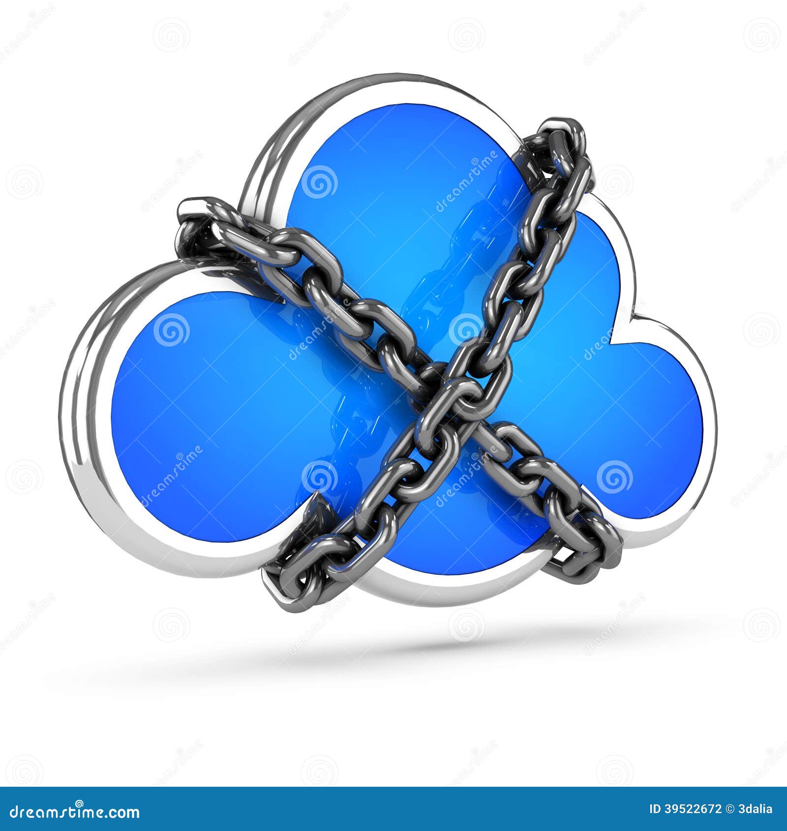 3d Chained cloud stock vector. Illustration of jail, trap - 39522672