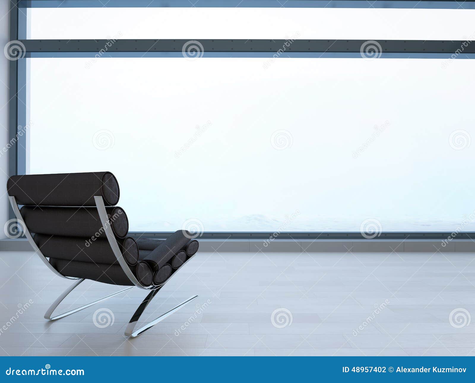 3d chair at window stock illustration. Illustration of empty - 48957402