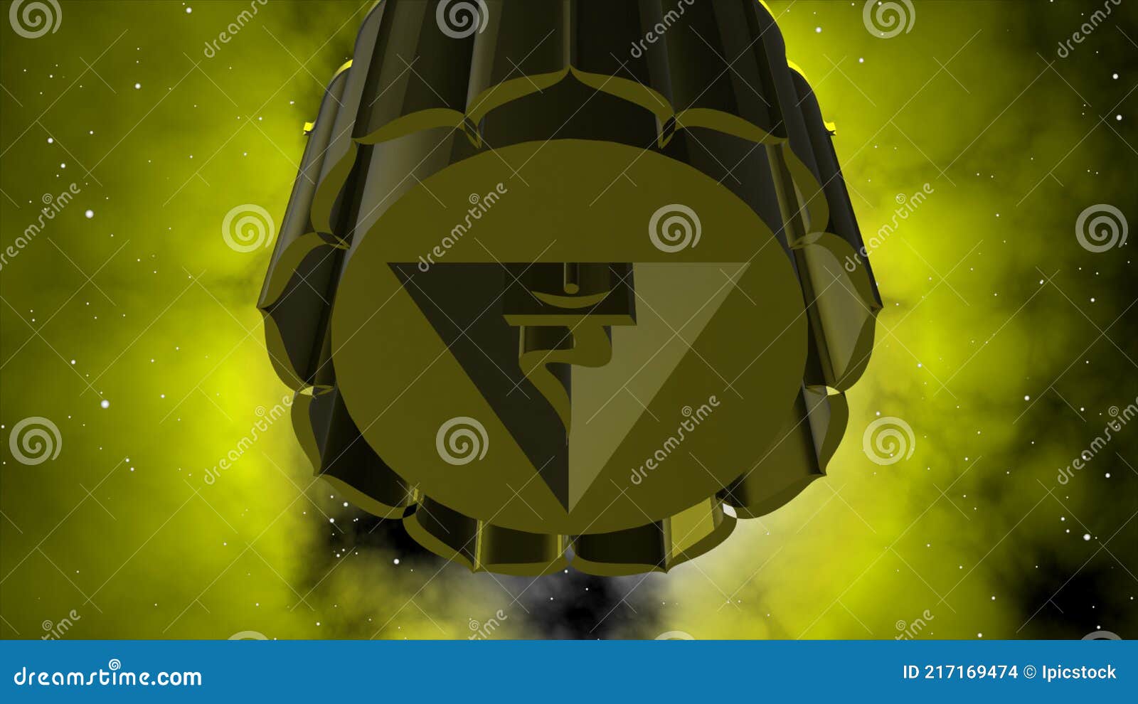 3D Chakra Symbol Solar Plexus Stock Illustration - Illustration of ...