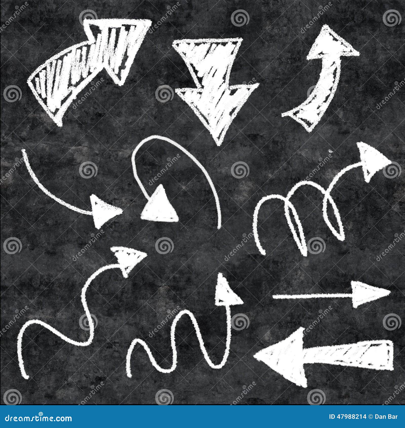 3d chalk arrows stock illustration. Illustration of curve - 47988214