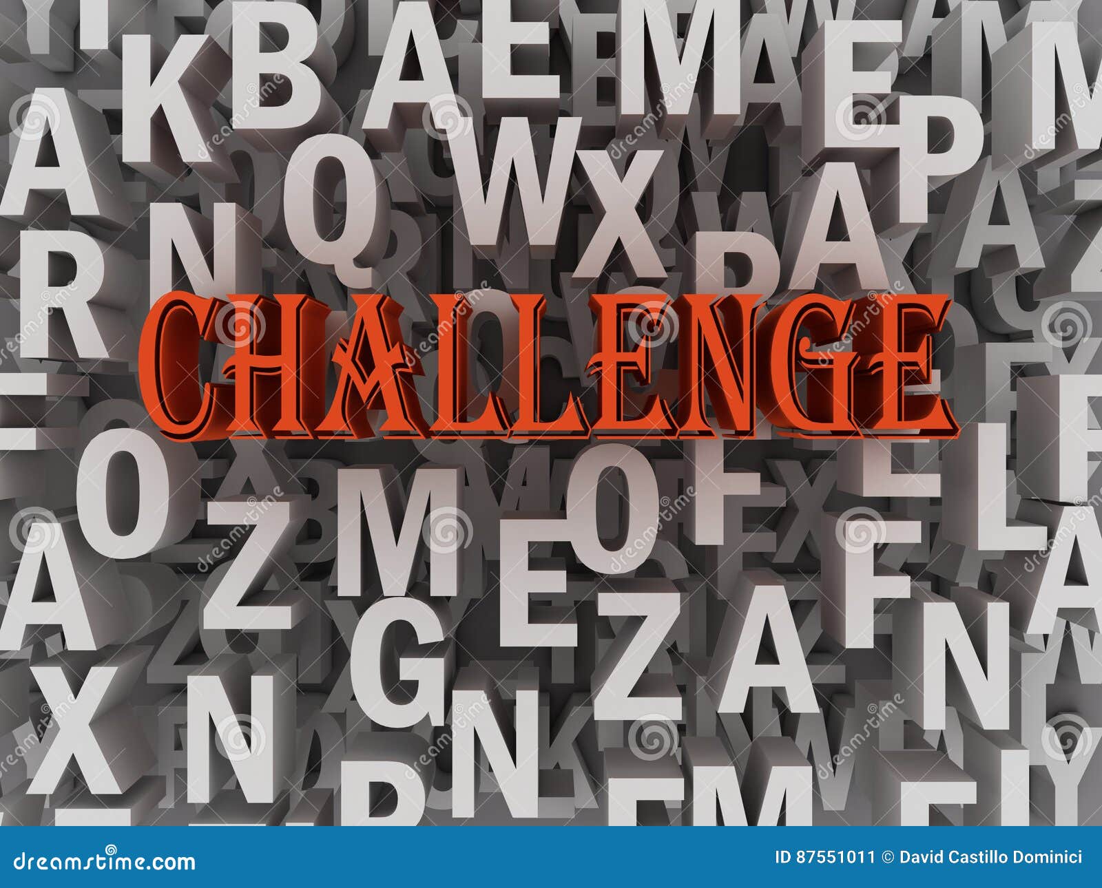 3d Challenge Concept Word Cloud Stock Illustration - Illustration of ...