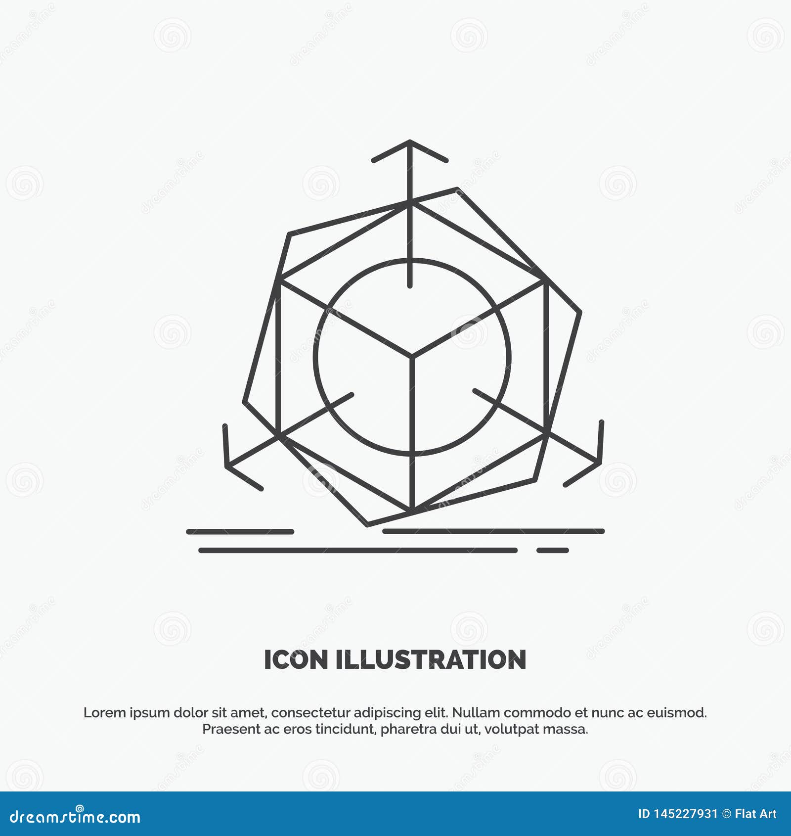 3d, Change, Correction, Modification, Object Icon. Line Vector Gray ...