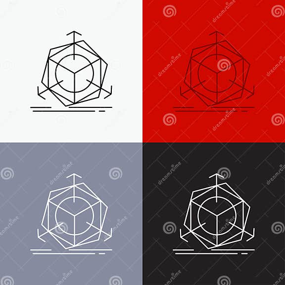 3d, Change, Correction, Modification, Object Icon Over Various ...