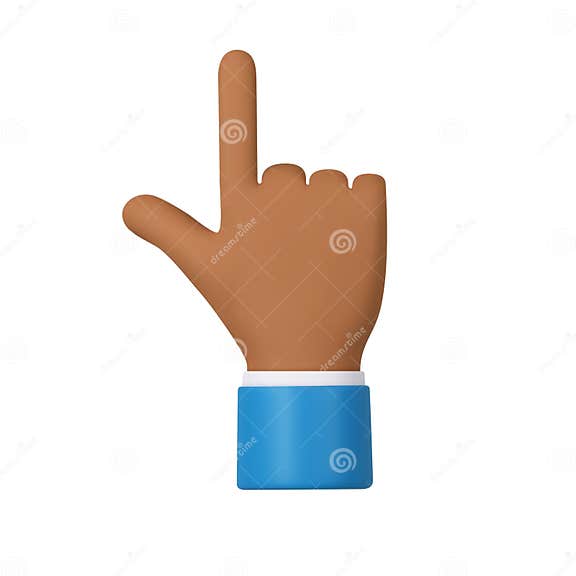 3d Character Hand Pointing at Something Stock Vector - Illustration of ...