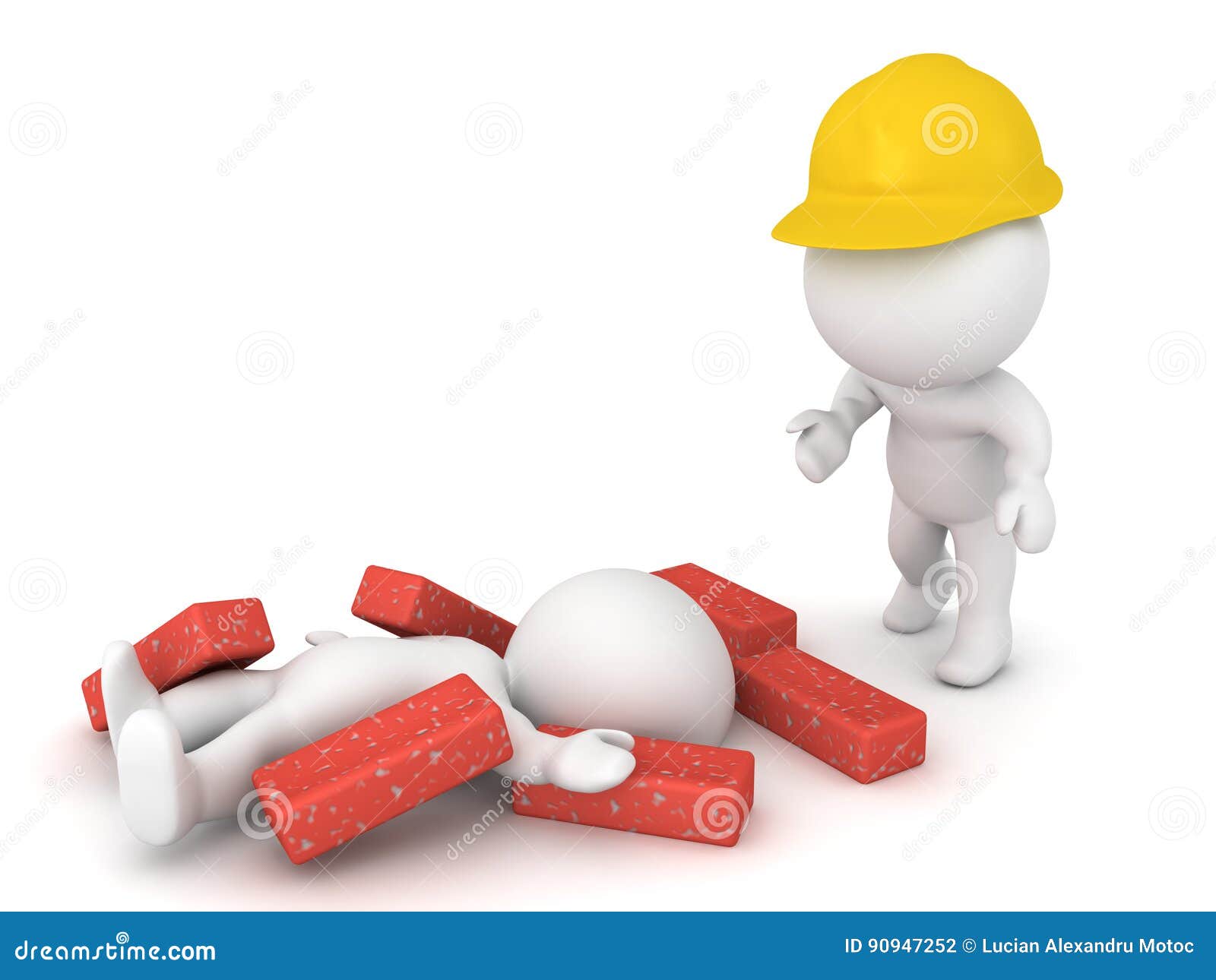 3D Character Injured Under Debris is Rescued by a Worker Stock ... 3D Character Injured Under Debris is Rescued by a Worker Stock ...