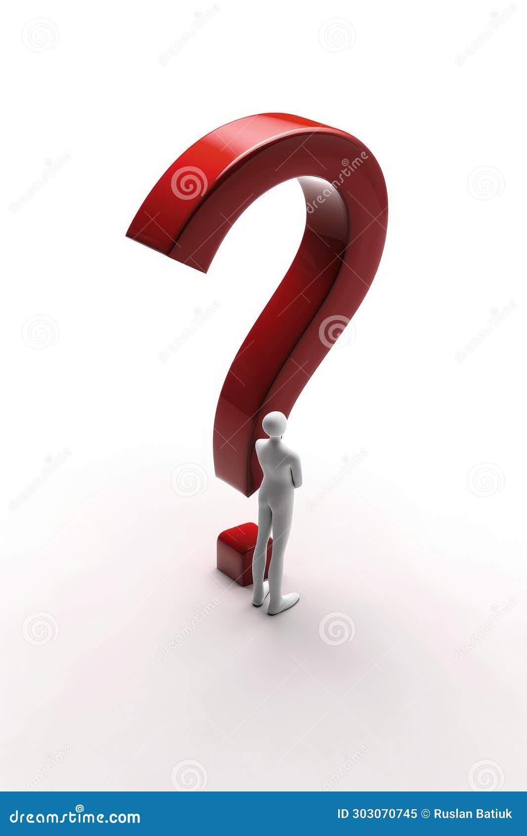 3d Character: an Inquisitive Figure Adorned with a Dynamic Question ...