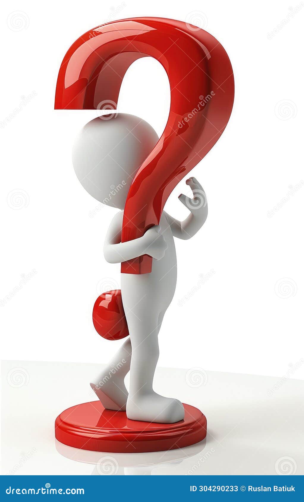 3d Character: an Inquisitive Figure Adorned with a Dynamic Question ...