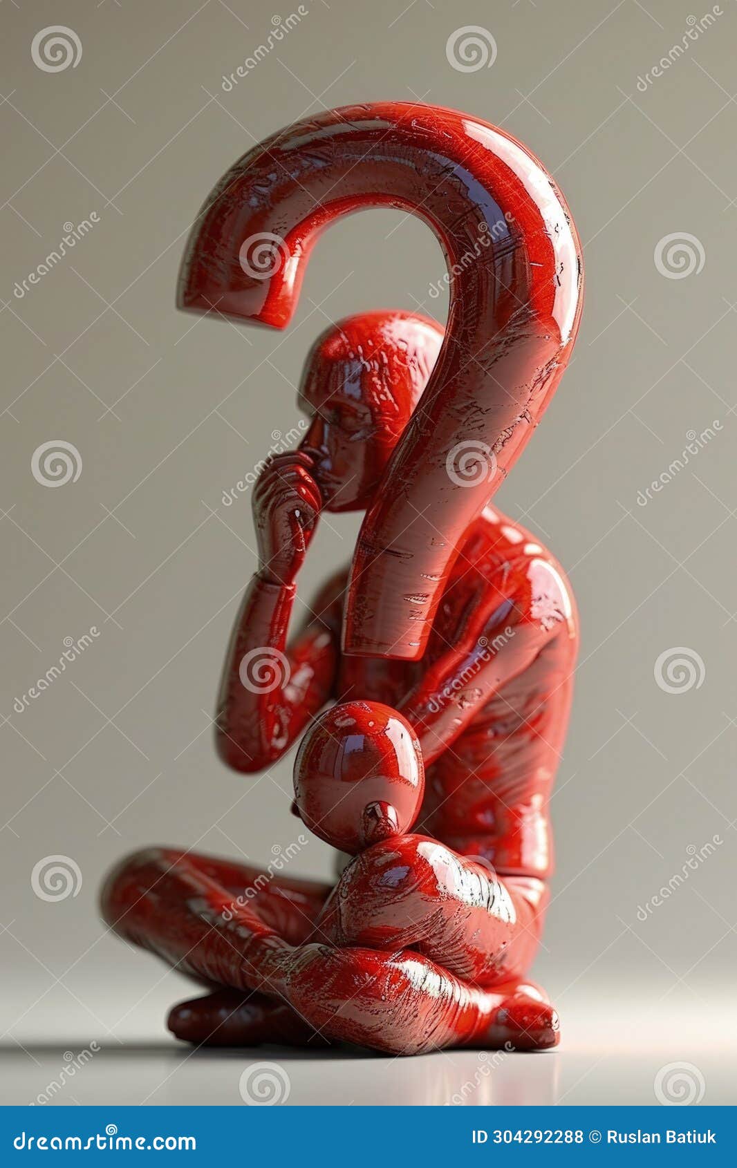 3d Character: an Inquisitive Figure Adorned with a Dynamic Question ...