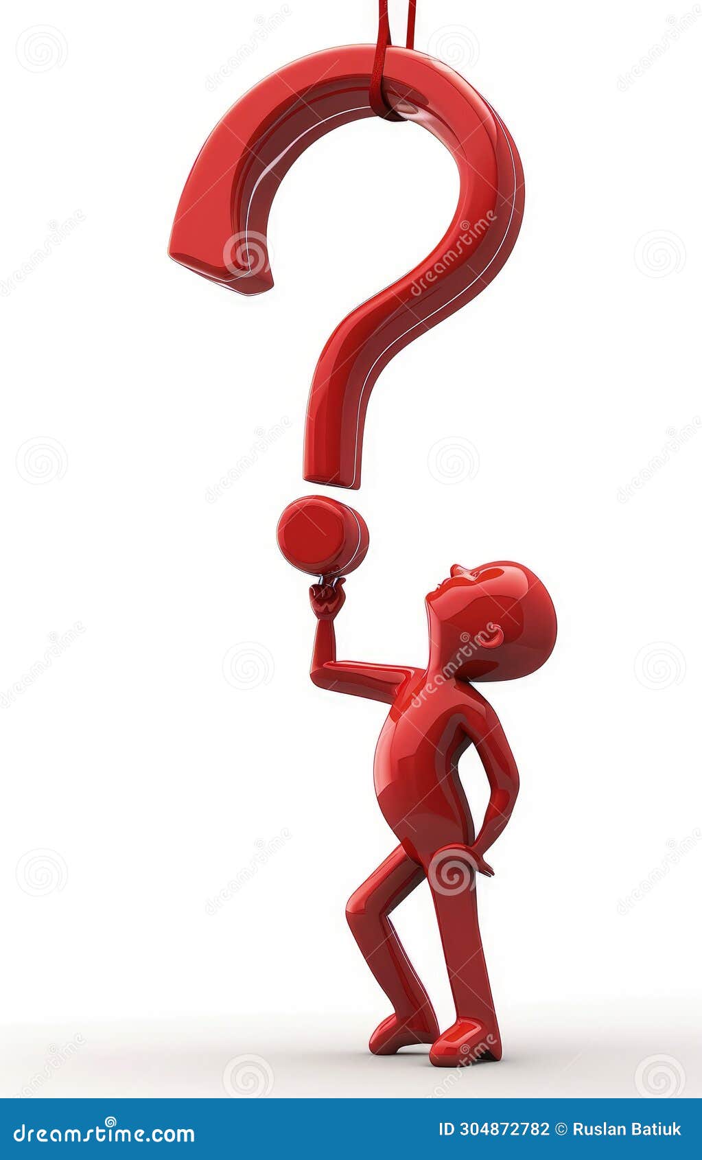 3d Character: an Inquisitive Figure Adorned with a Dynamic Question ...