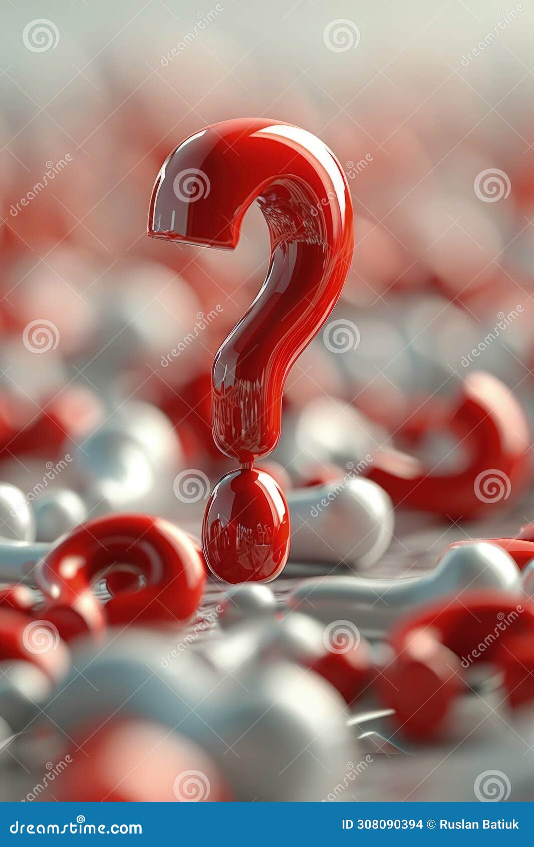 3d Character: an Inquisitive Figure Adorned with a Dynamic Question ...