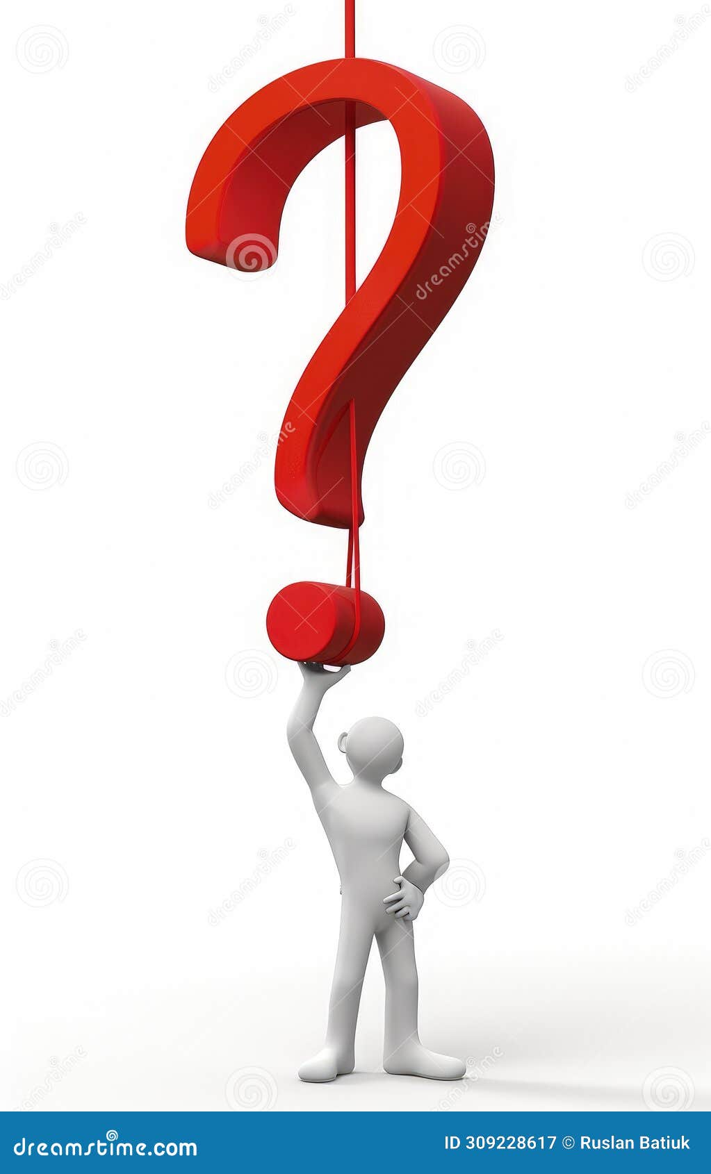 3d Character: an Inquisitive Figure Adorned with a Dynamic Question ...