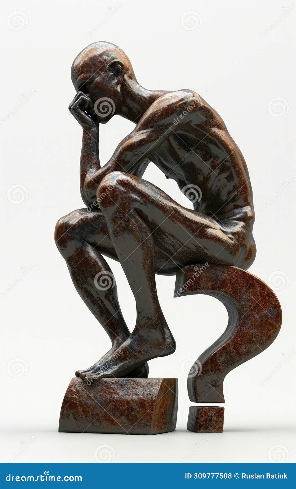 3d Character: an Inquisitive Figure Adorned with a Dynamic Question ...