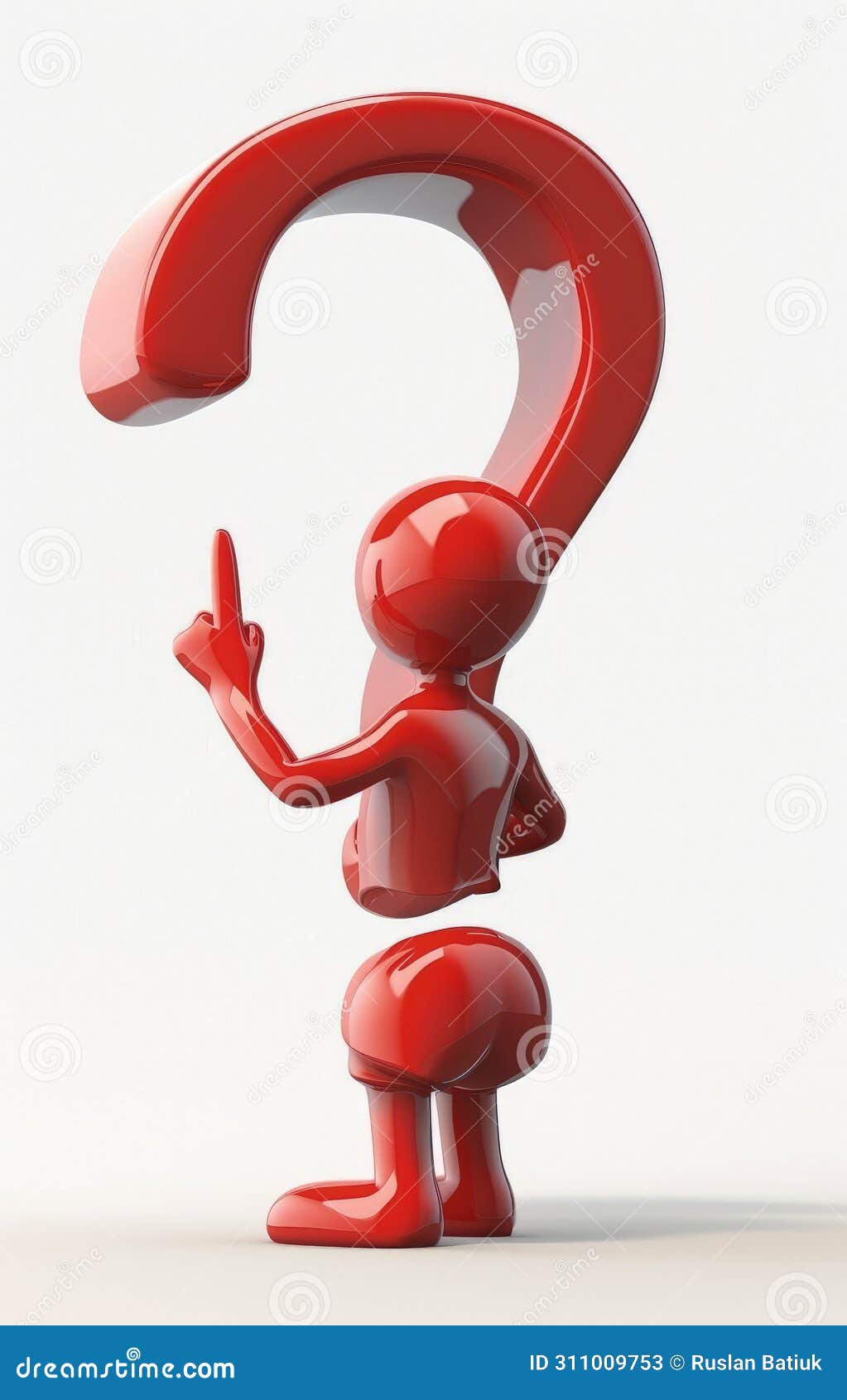 3d Character: an Inquisitive Figure Adorned with a Dynamic Question ...