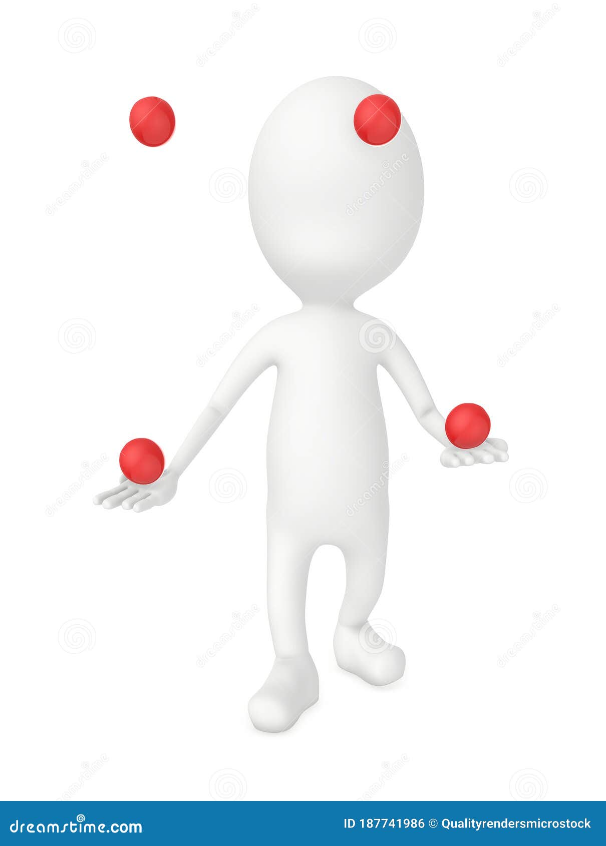 3d character juggling stock illustration. Illustration of game - 187741986
