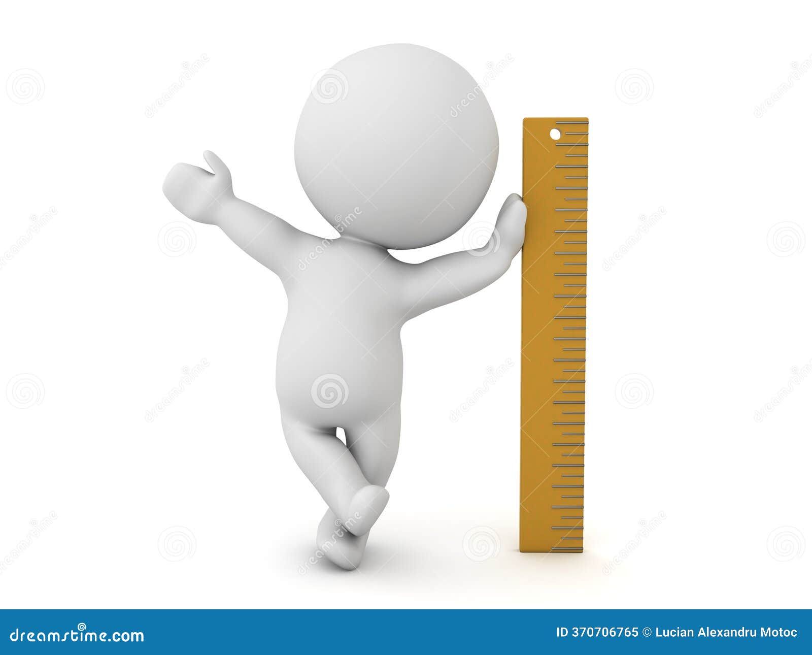 3D Character Leaning On Silver Metallic Trophy Royalty-Free Stock Image ...